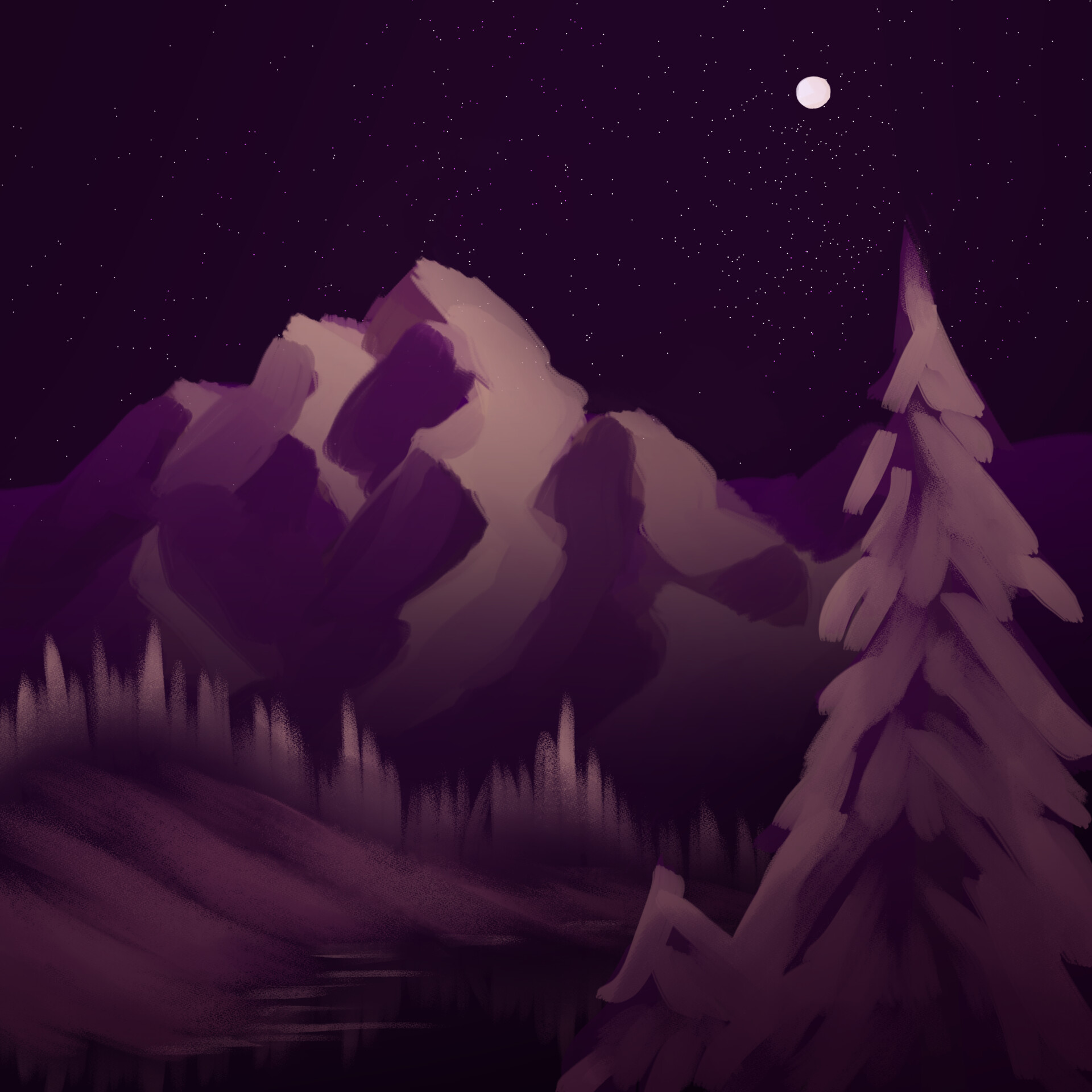 ArtStation - Purple Landscape (2020)