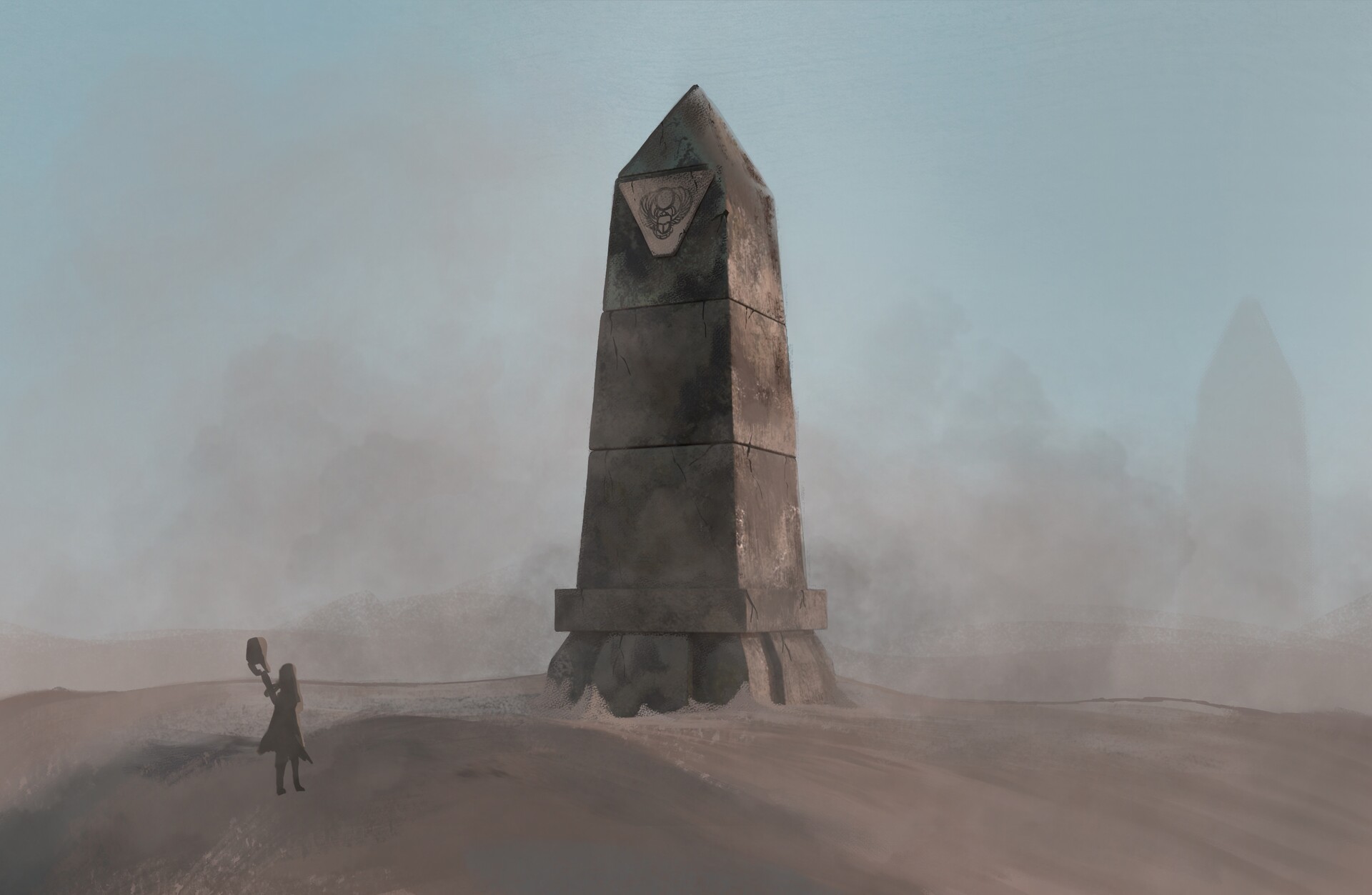 ArtStation - Desert monolith Landscape Practice