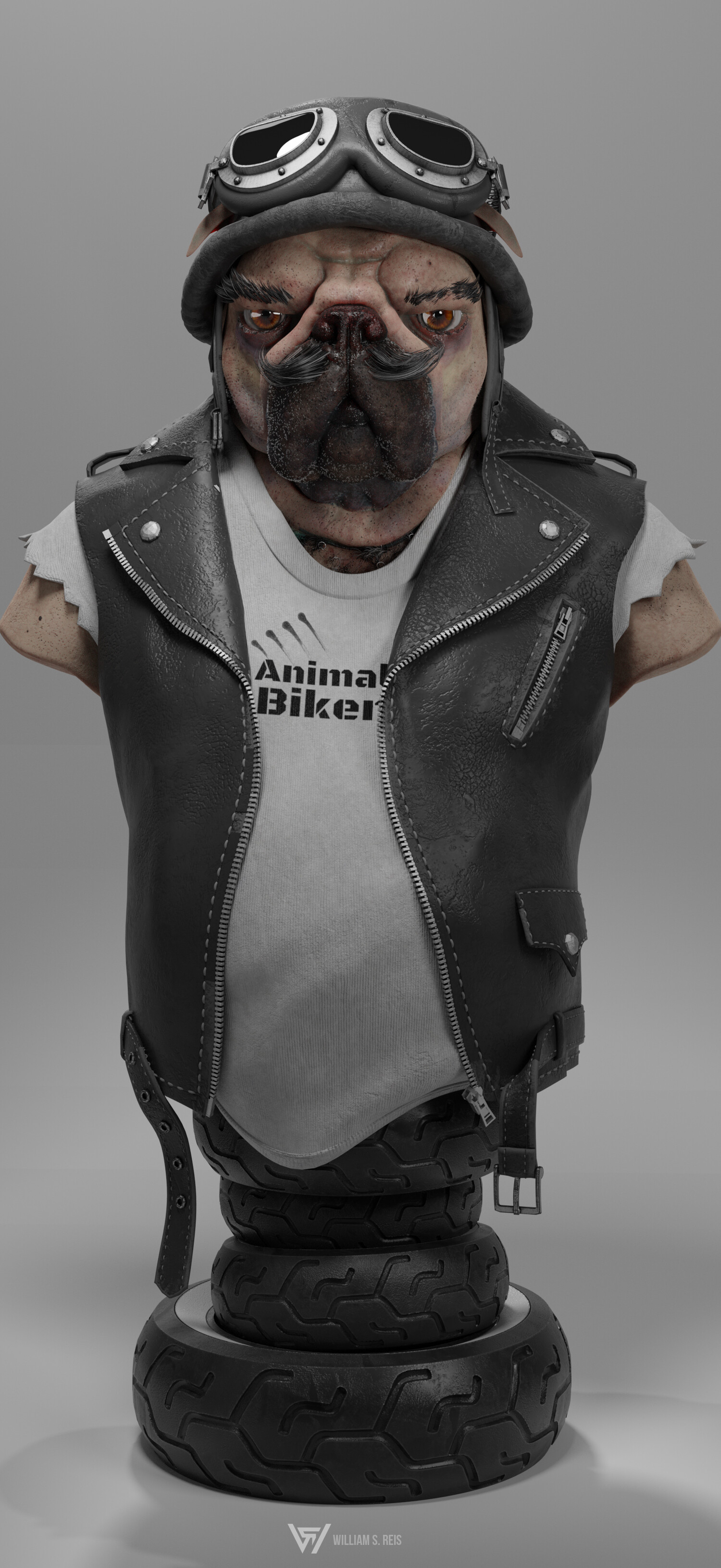 ArtStation - Biker Club Pug