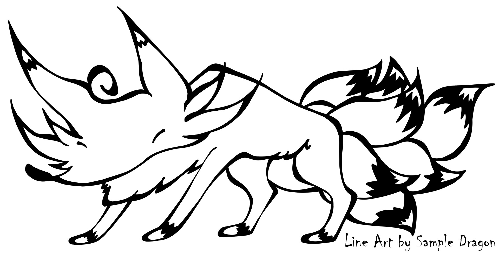 fox with wings coloring pages