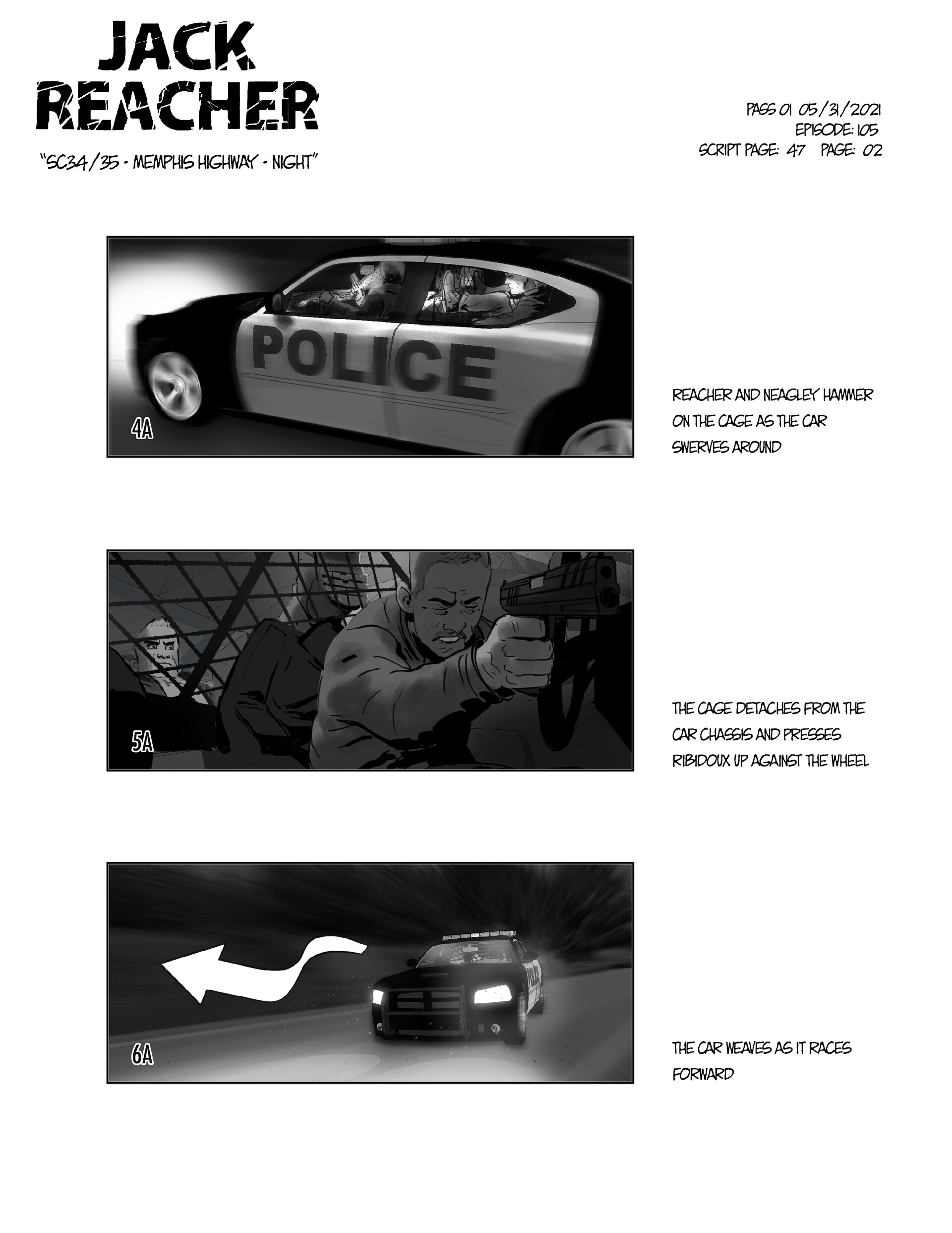 Jonathan Standing - JACK REACHER S1 - STORYBOARDS