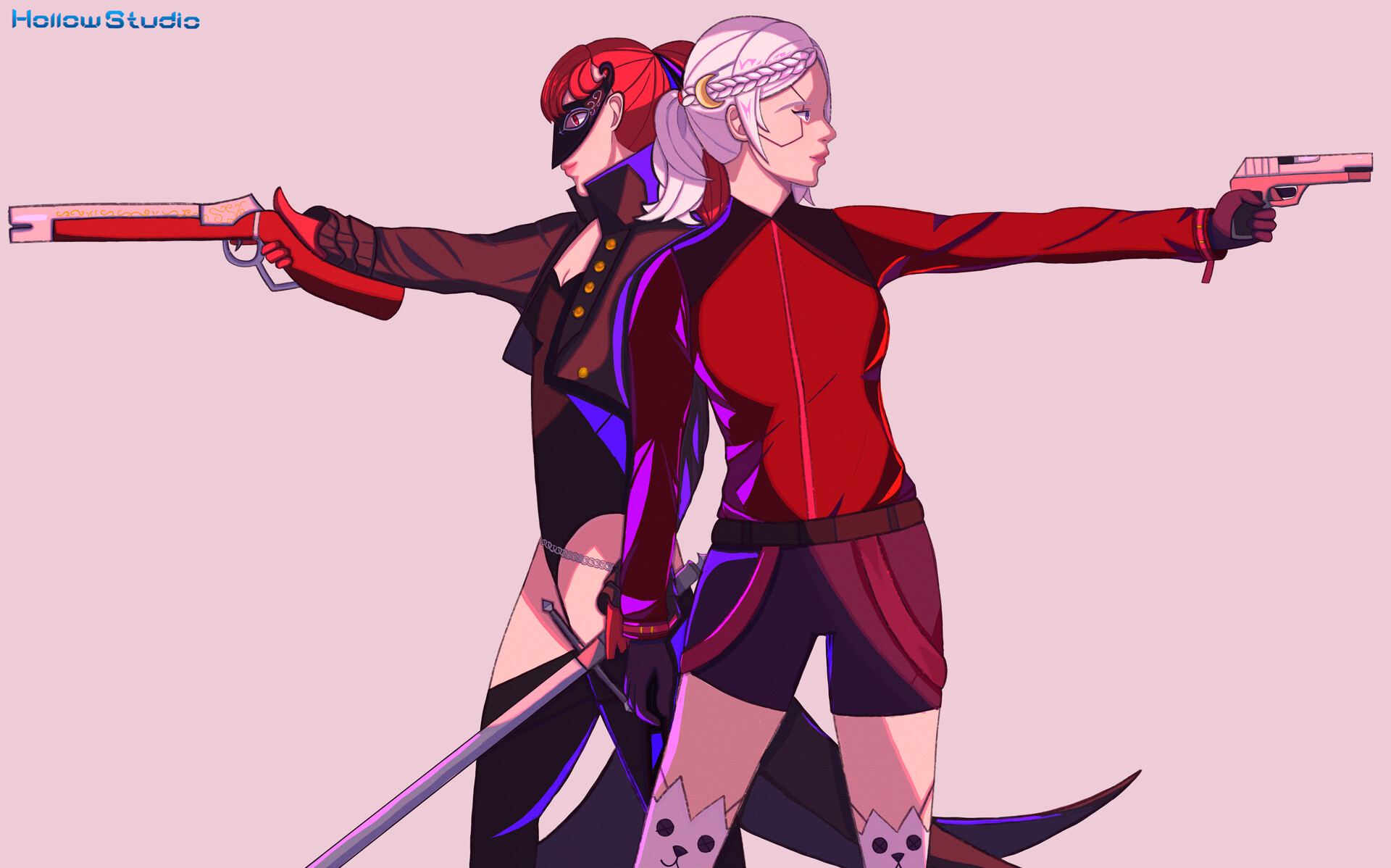 ArtStation - Red Angel and Violet