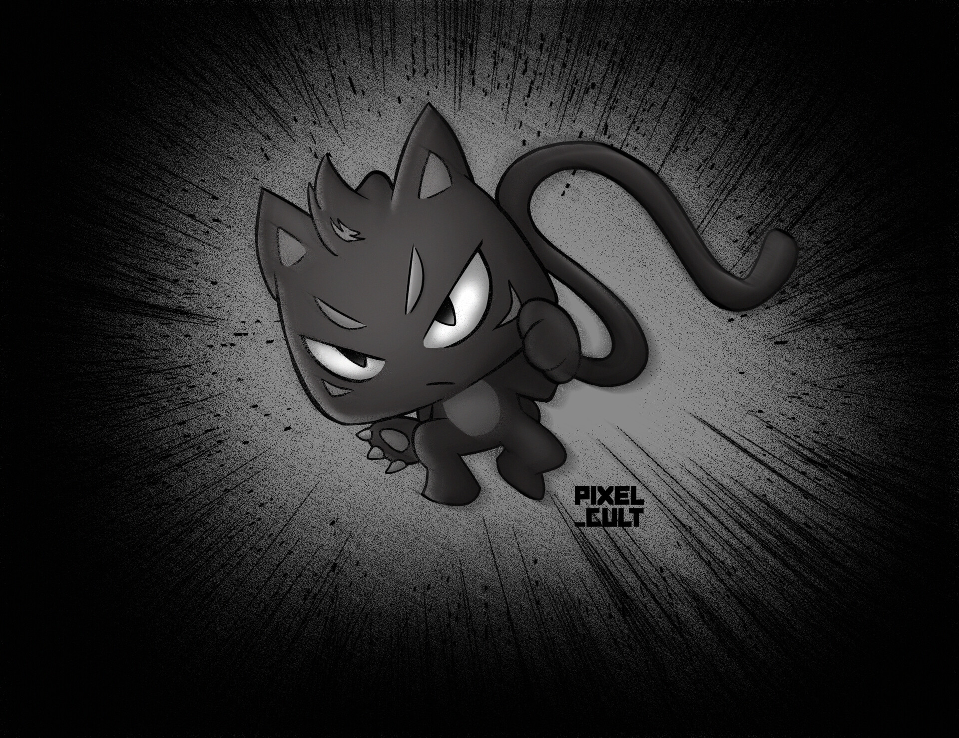 ArtStation - Rock B. - Rock n' Roll Cat