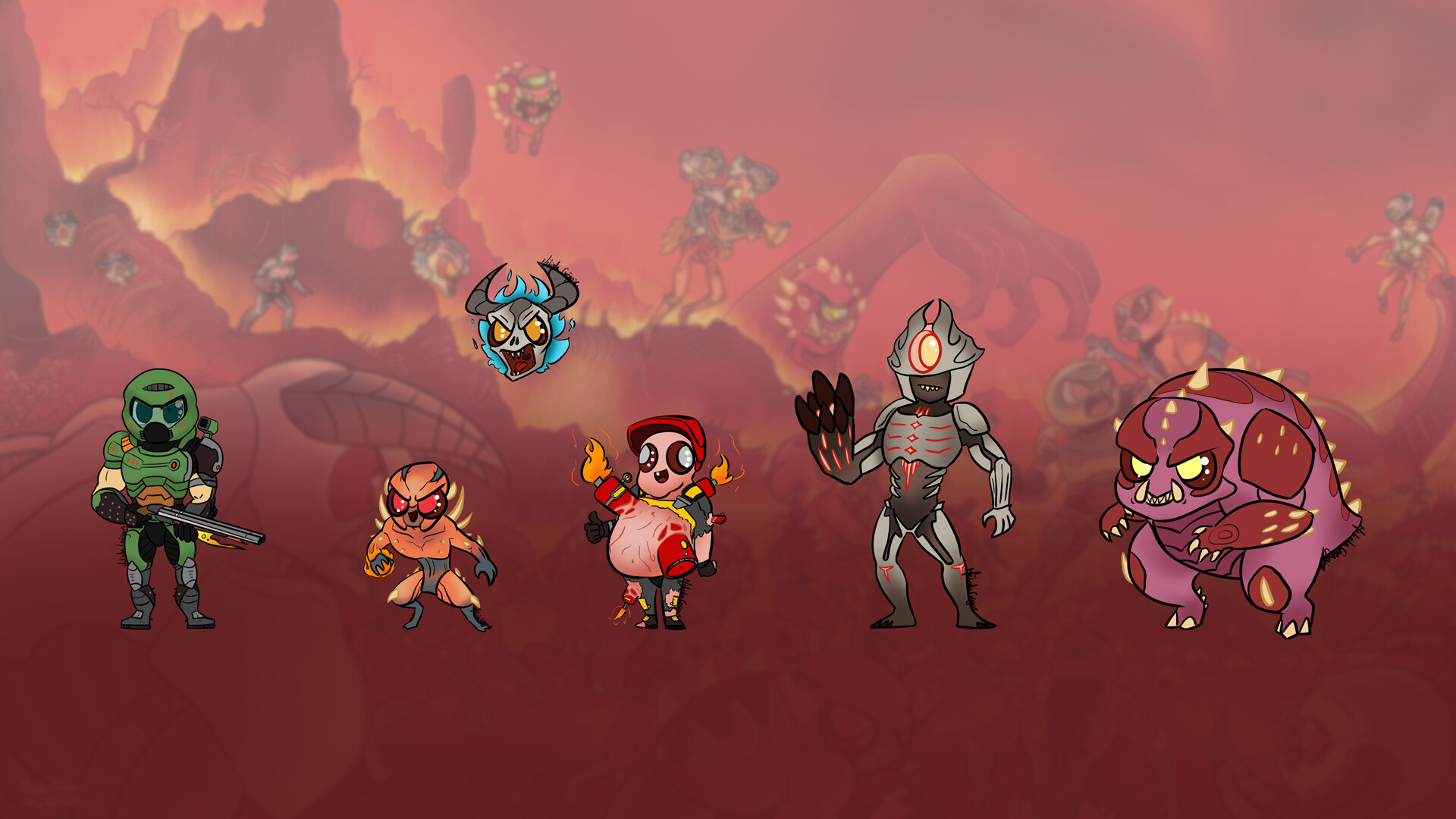 Mélinda Grégoire - Doom - Cartoon style Fan Art