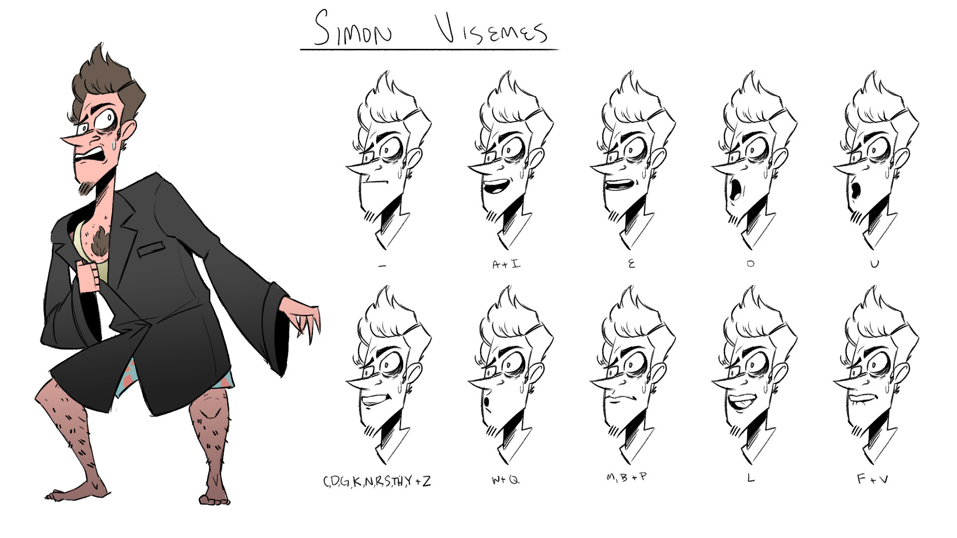 Ryan Christensen - Character Viseme Practice (Reference Sheet)