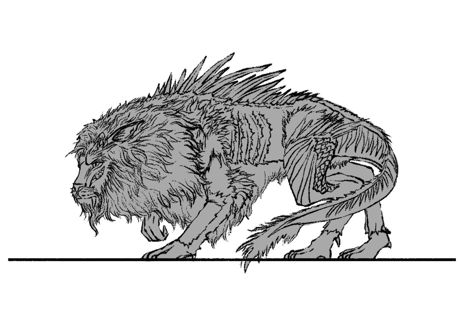 Cookie Liu - Western Fantasy biological concept design - "alphyn"