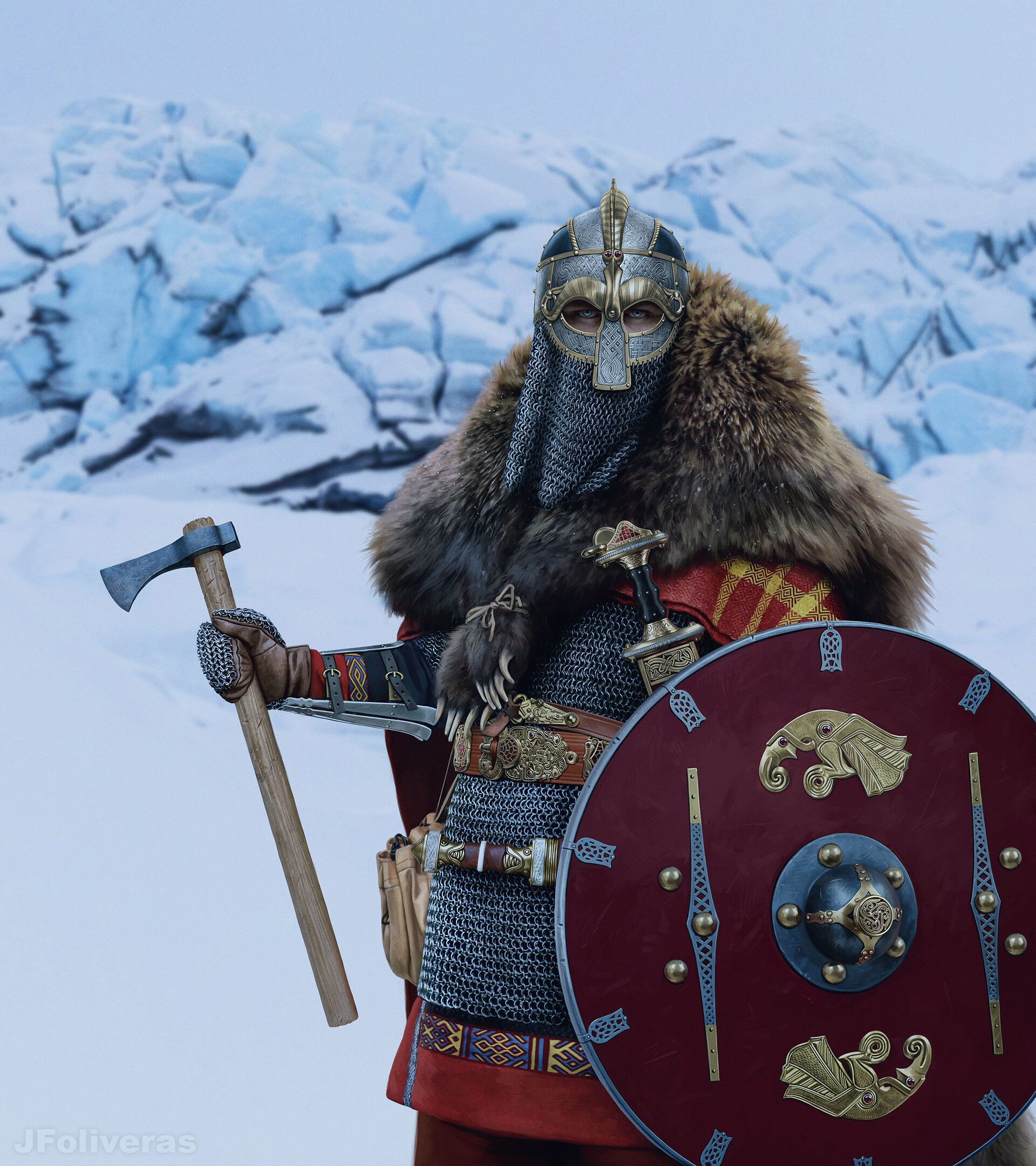 ArtStation - Scandinavian elite warrior