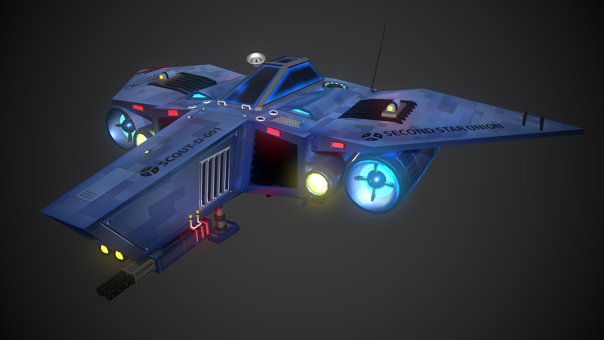 ArtStation - Small reconnaissance starship Scout-D-001