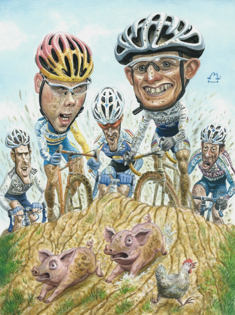 ArtStation - Cyclo-cross riders caricatures