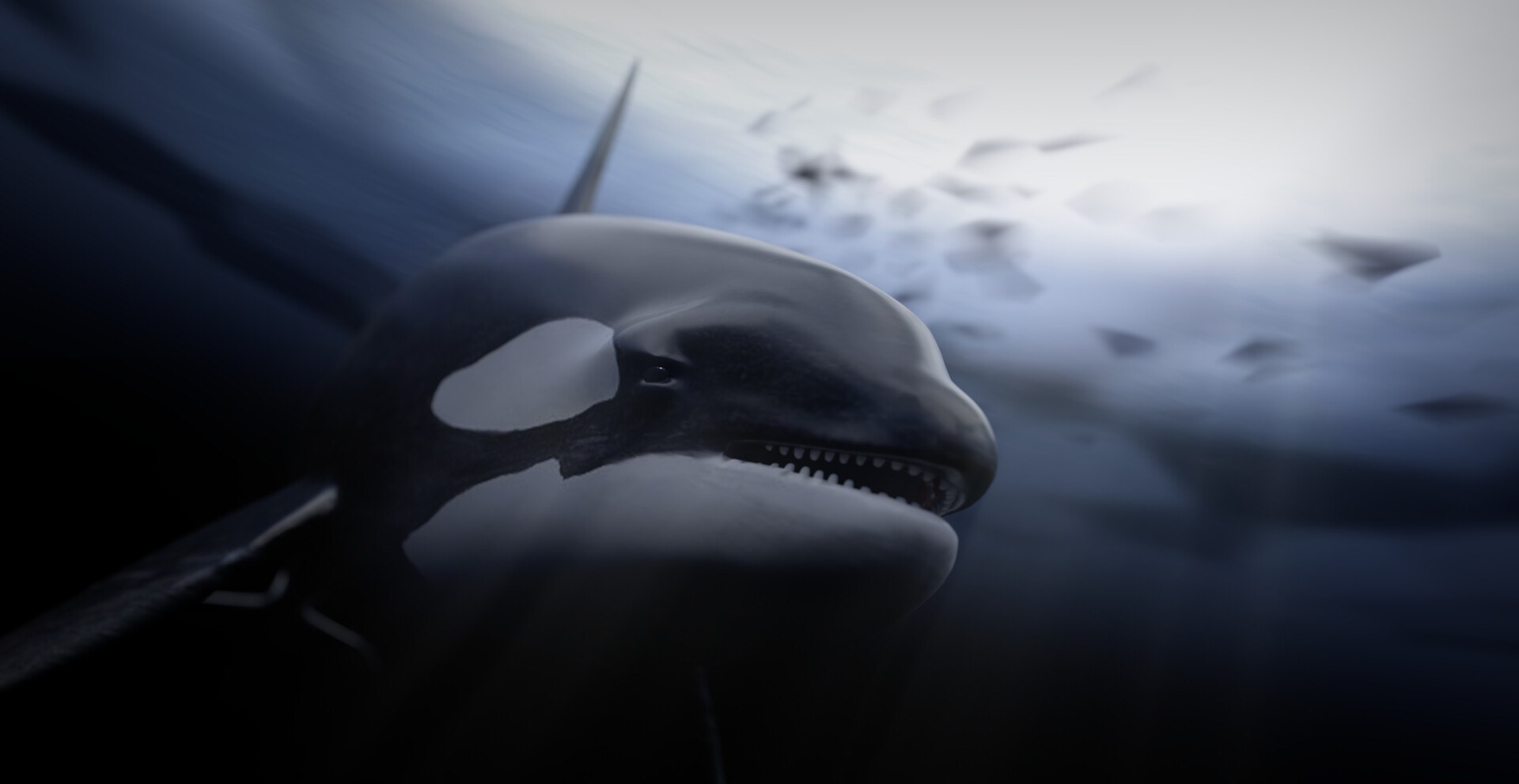 ArtStation - ORCA whale under ice | Blender Render
