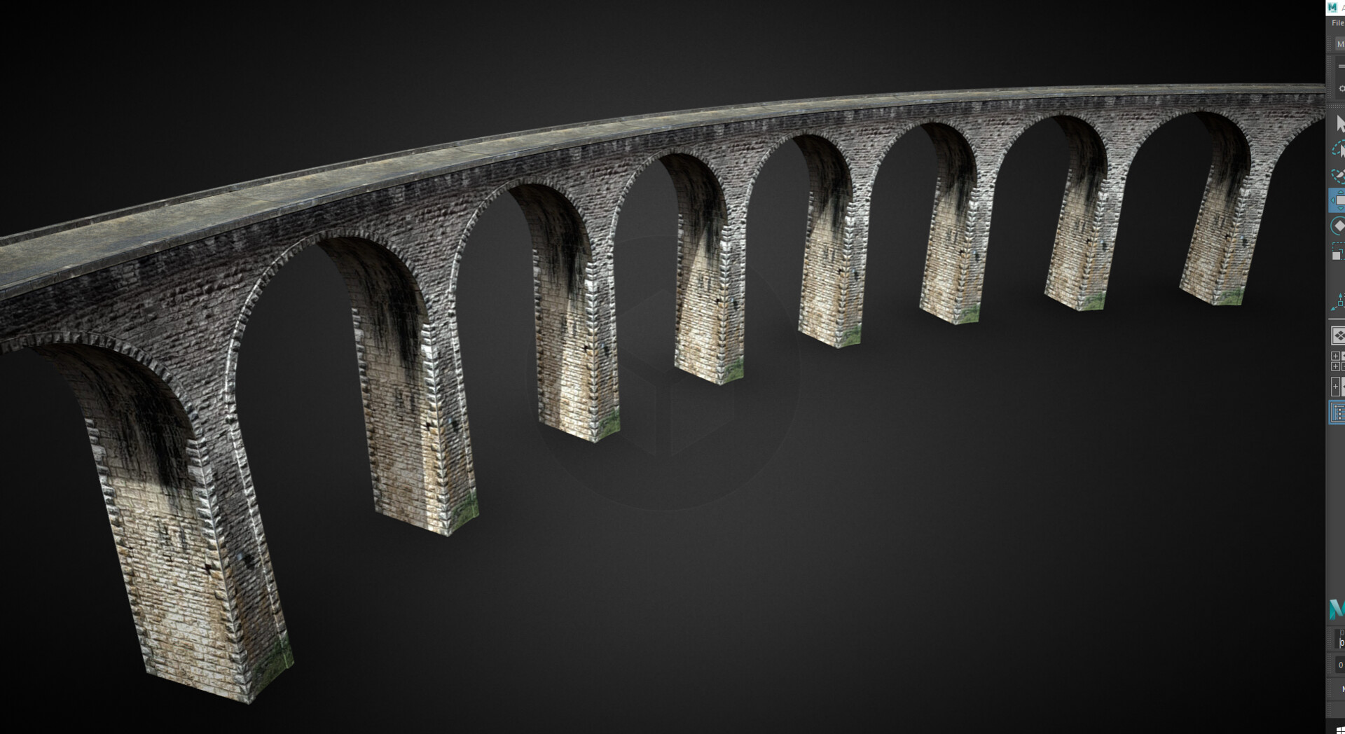 Ajmal Saleem - Manari_Stone_Curve_Bridge_3d