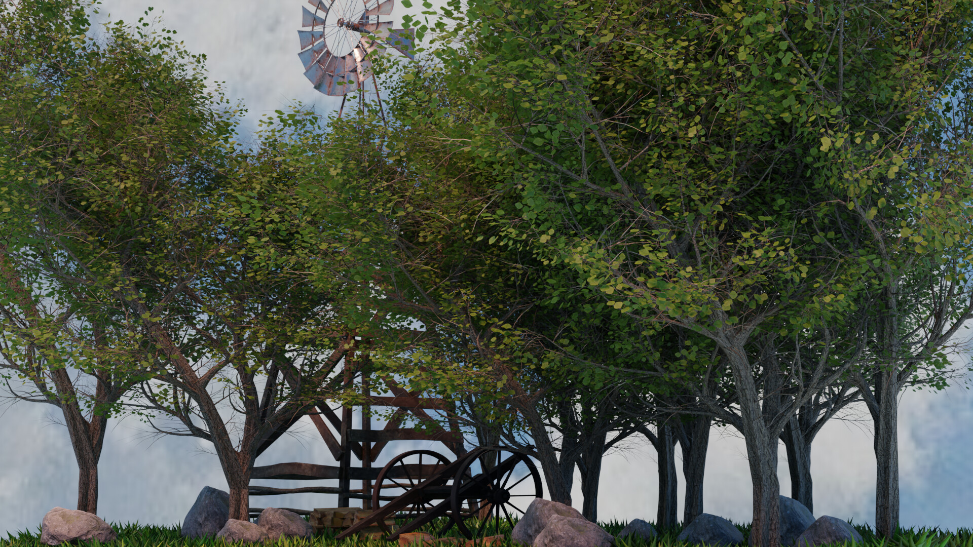 ArtStation - College Project - "Old View" 3D Modeling