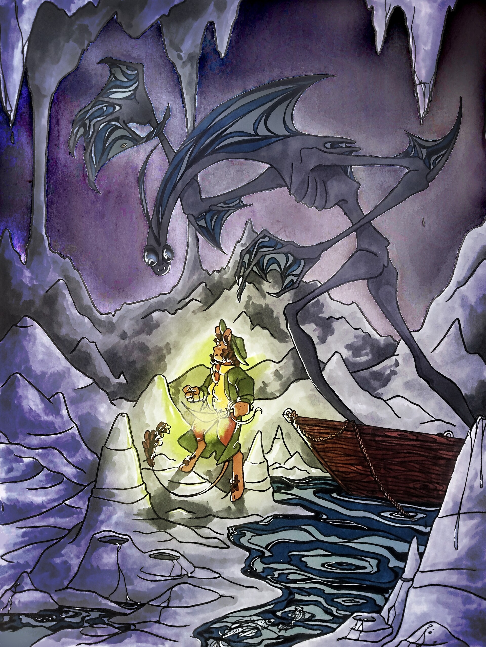 ArtStation - The Hobbit Storybook Illustration - Riddles in the Dark