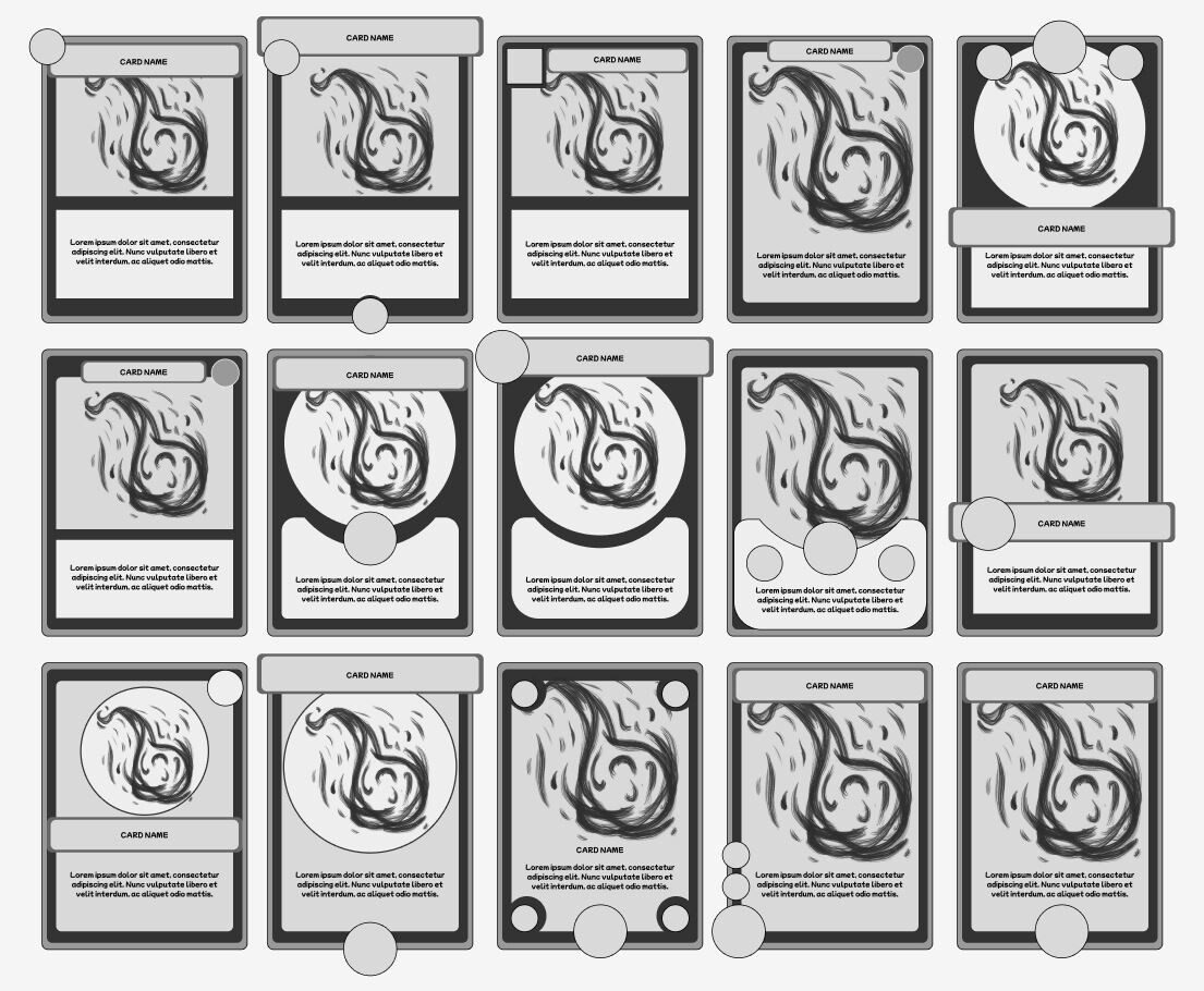 Jonathan Tyler - Trading Card Game Concept: UI Art