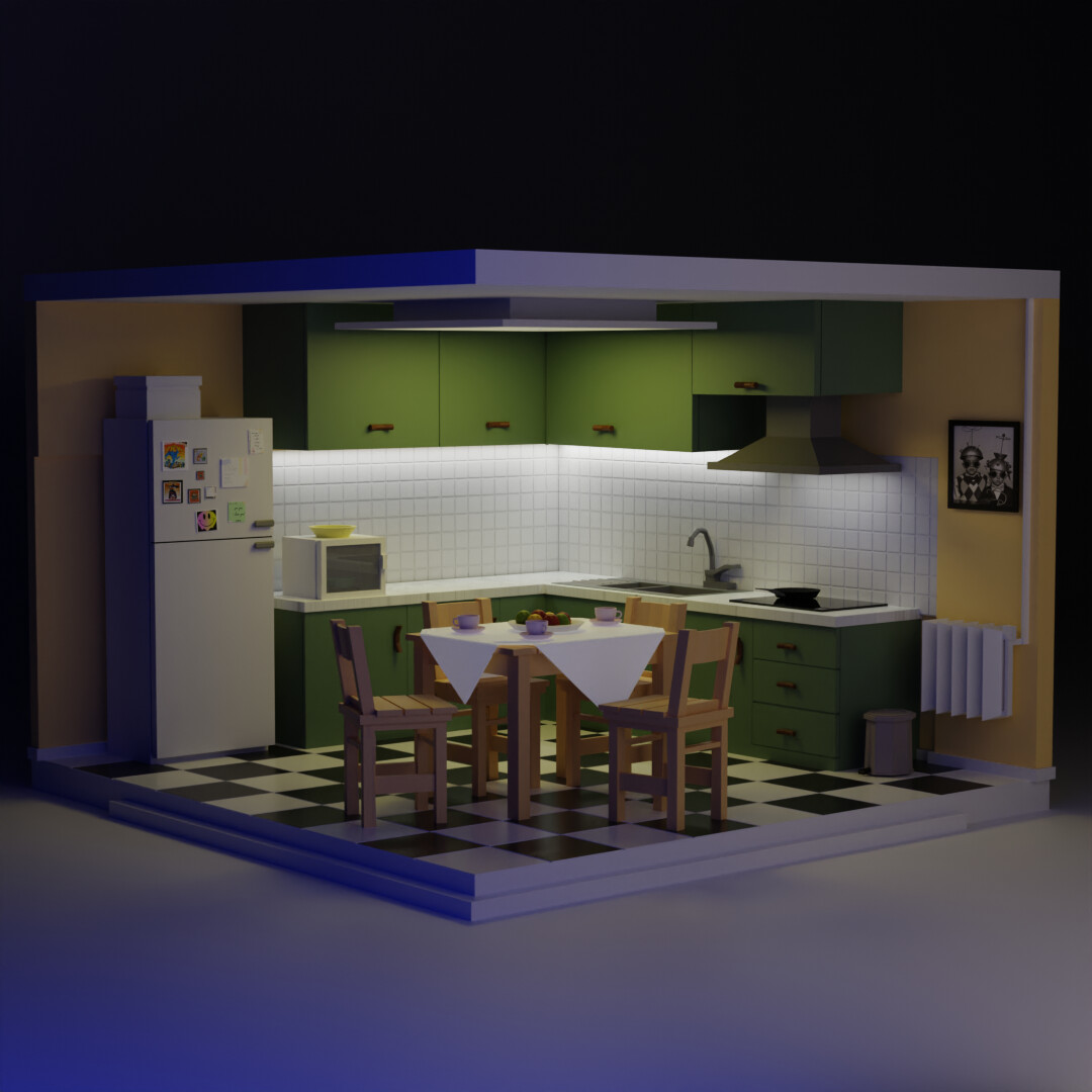 ArtStation - Kitchen Low Poly