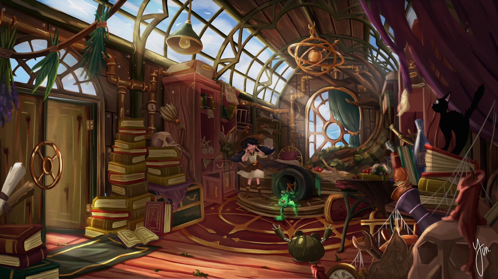 ArtStation - Steampunk Witch's Abode