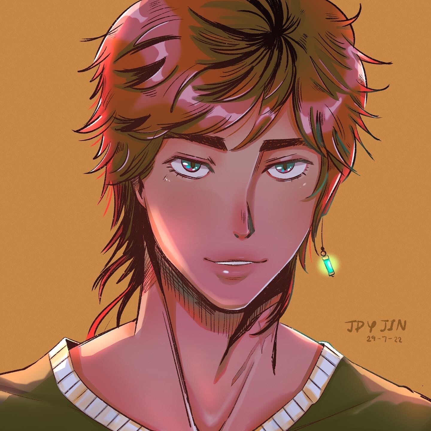 ArtStation - The red hair man