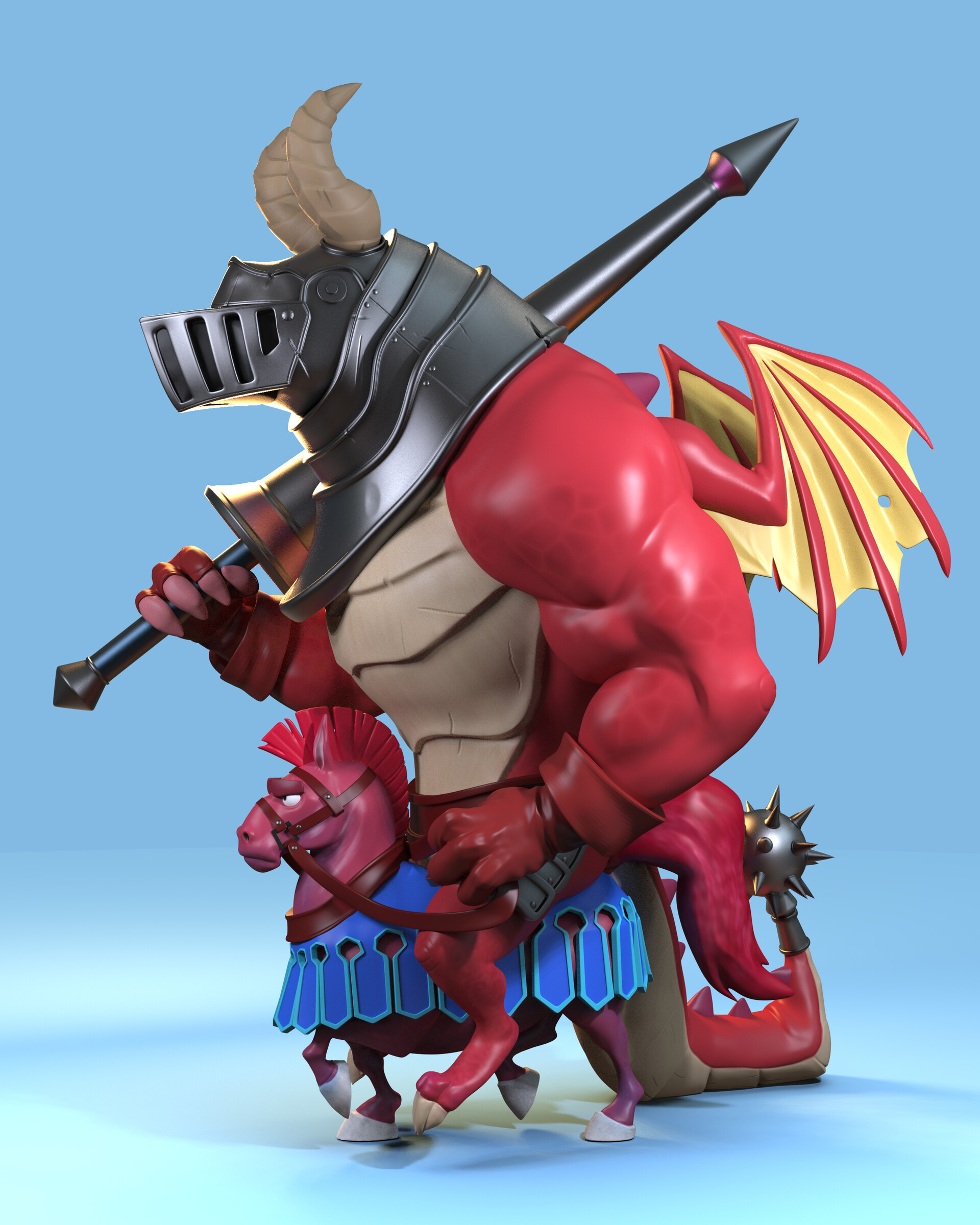 Artstation Cartoon Dragon Knight