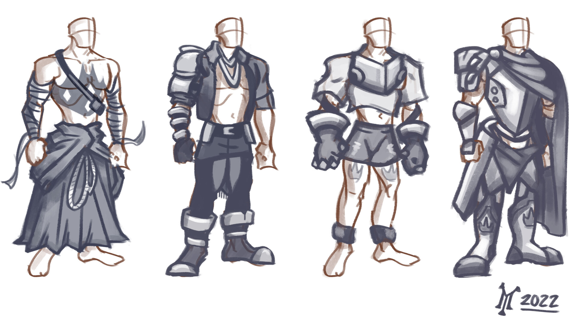 ArtStation - Warrior Character Costume Exploration