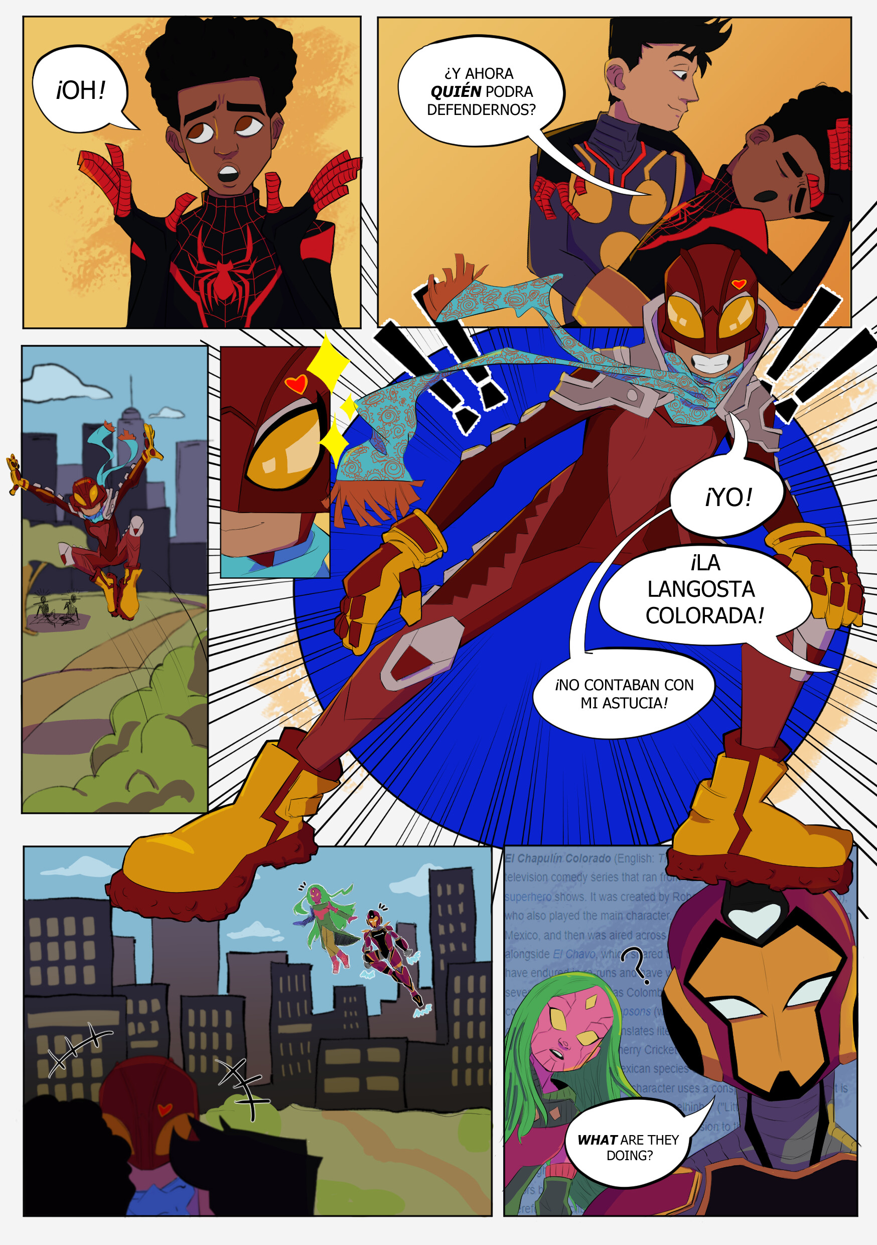 ArtStation - Charge! A Champions Zine - Red Locust feat. Spider-Man and ...