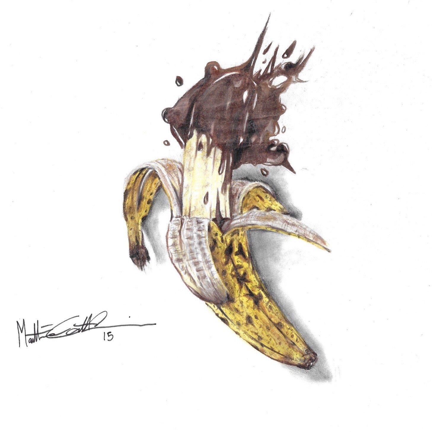 ArtStation - Banana split colored pencils