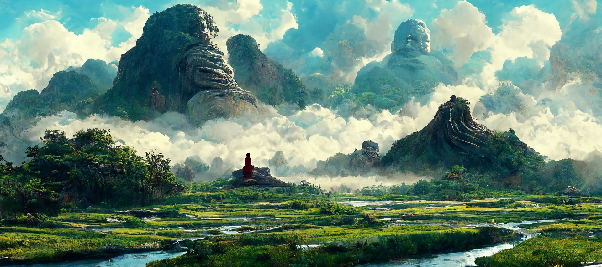 ZC - MidJourney AI Experiment - Find Buddha