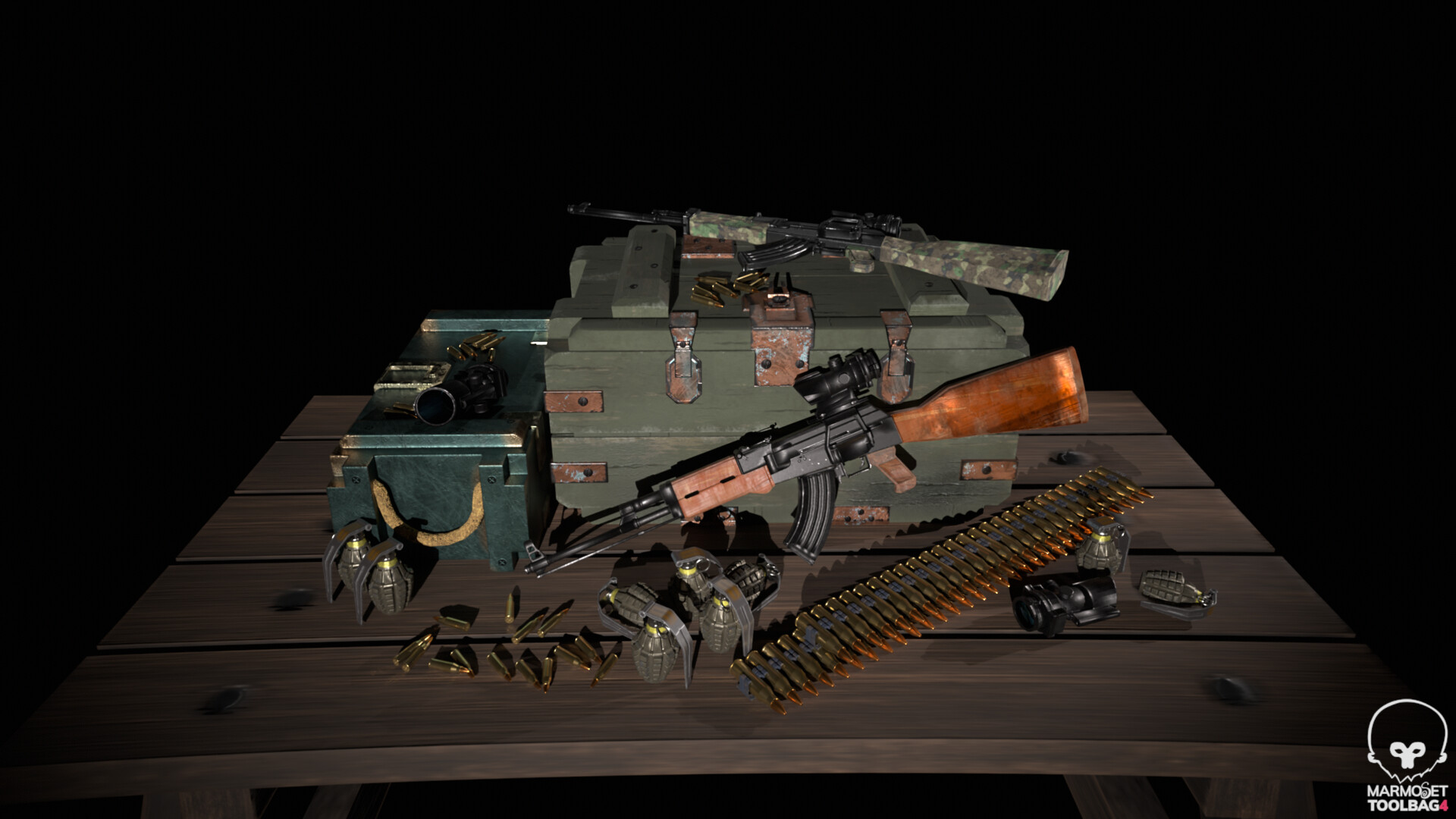 ArtStation - AK-47 Gunsmith bench
