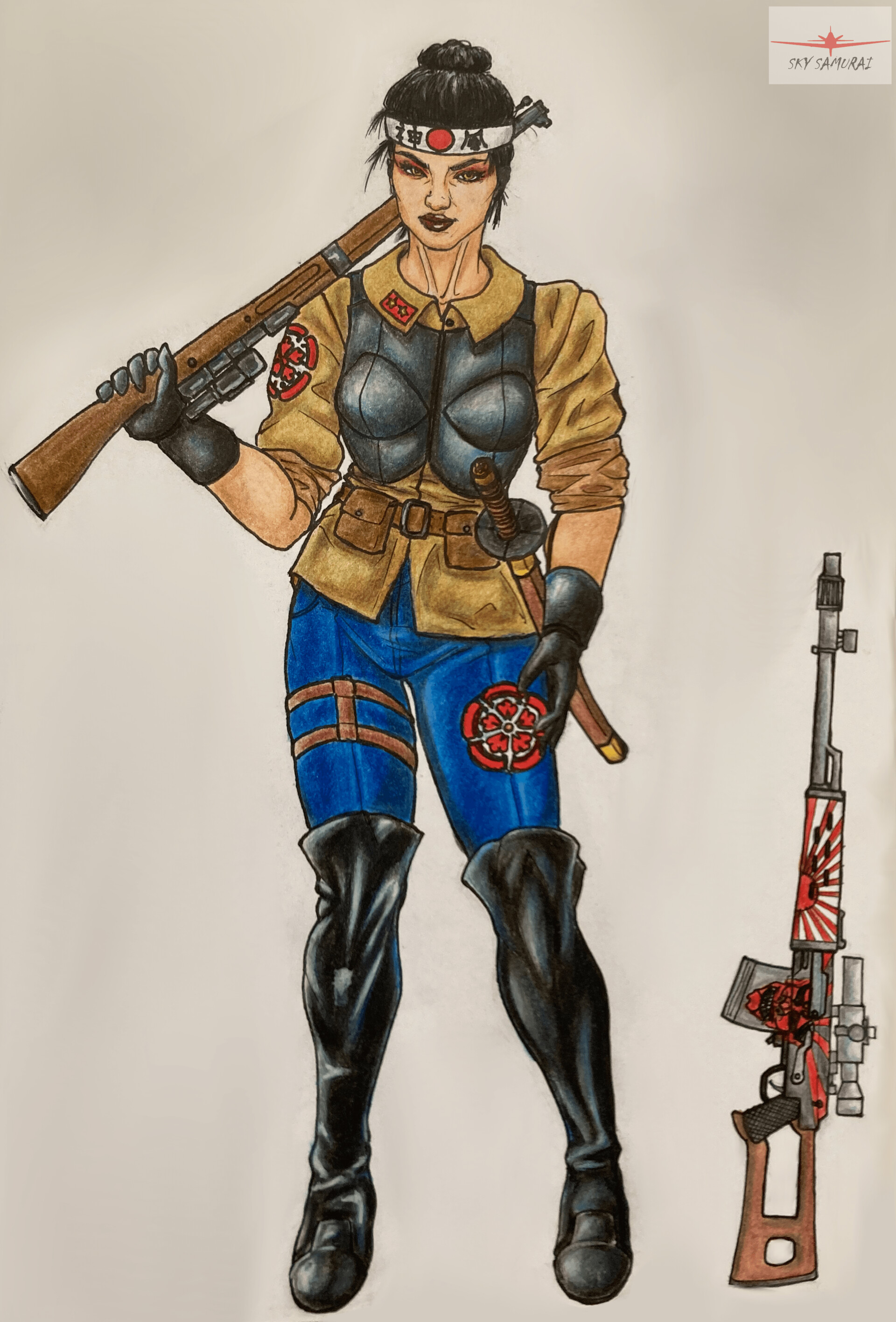 ArtStation - Akemi, Japanese sniper