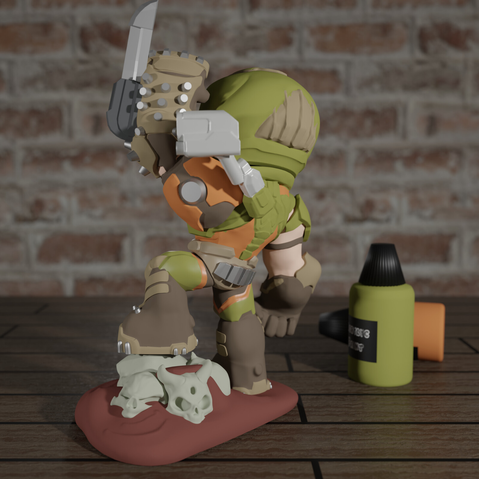 FunserviceSTL - Chibi Doomguy for 3d print