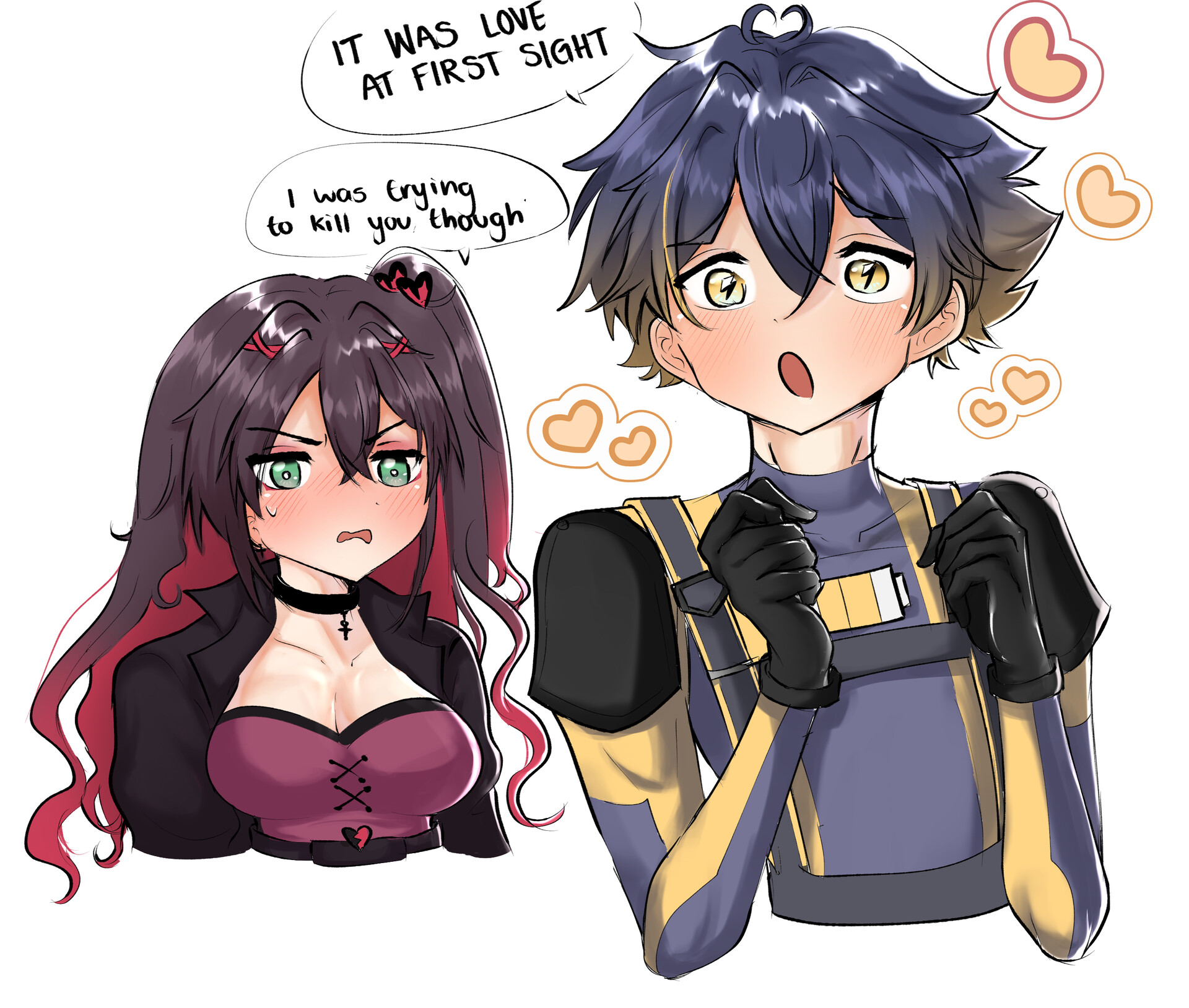 ArtStation - Raijin & His Goth GF - Original Character