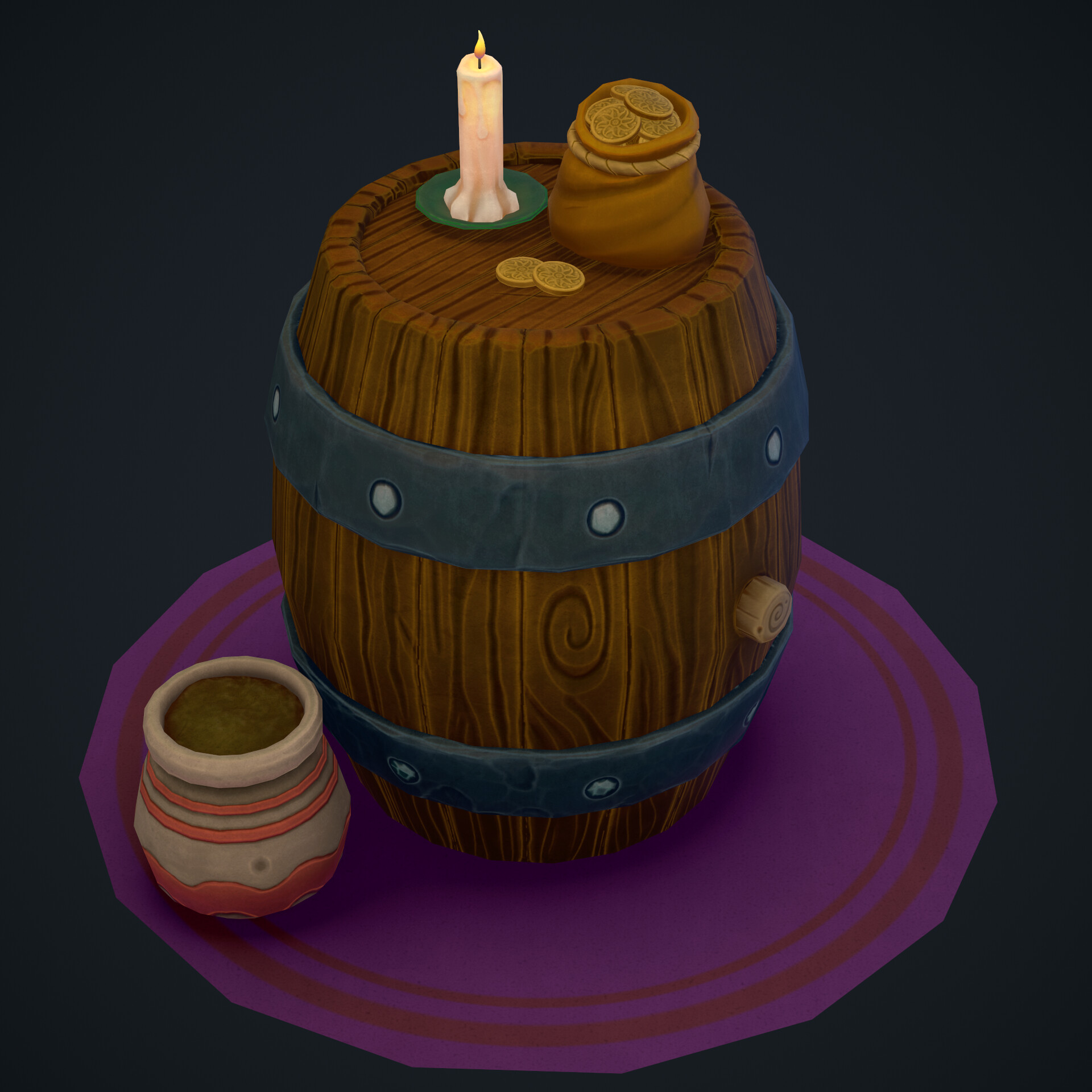 ArtStation - Stylized Barrel