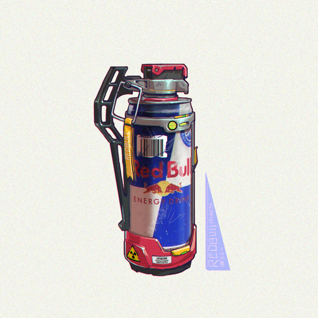 Red Bull Can Drawing