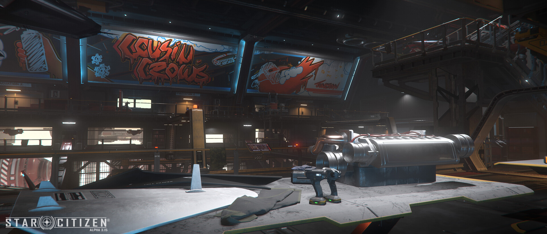Kaj de Jong - Star Citizen: Cousin Crow's - Ship modshop & workplace