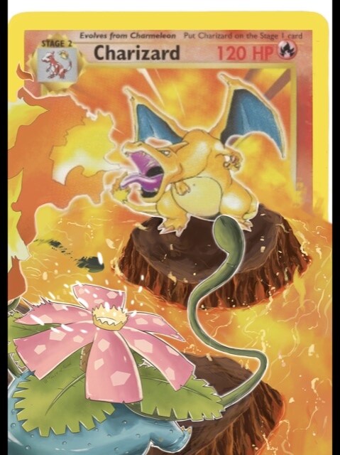 ArtStation - Charizard base set altered card