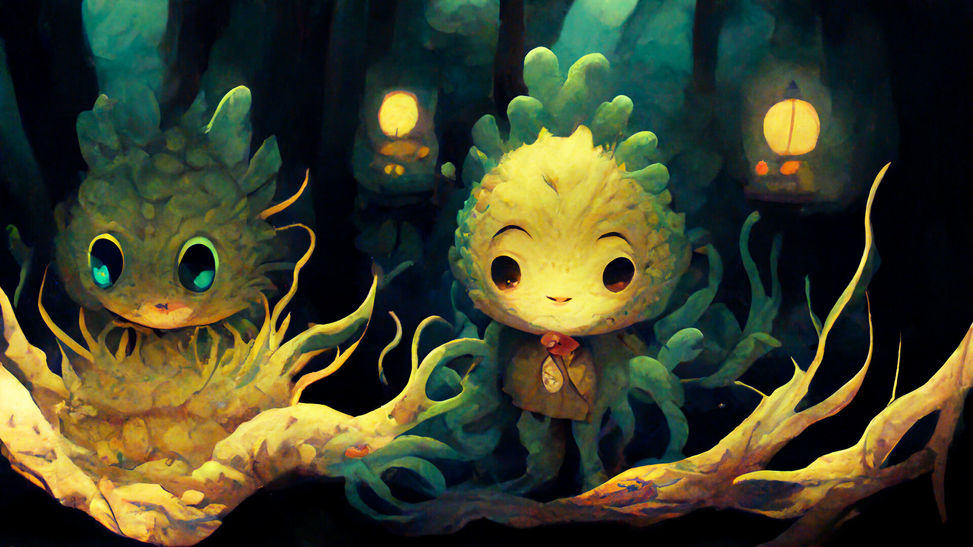 ArtStation - Chibi cthulhu and Dagon embarking on a grand adventure