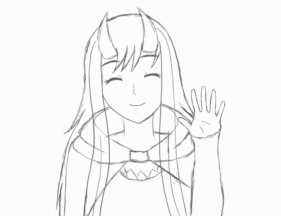 how to draw a hand waving