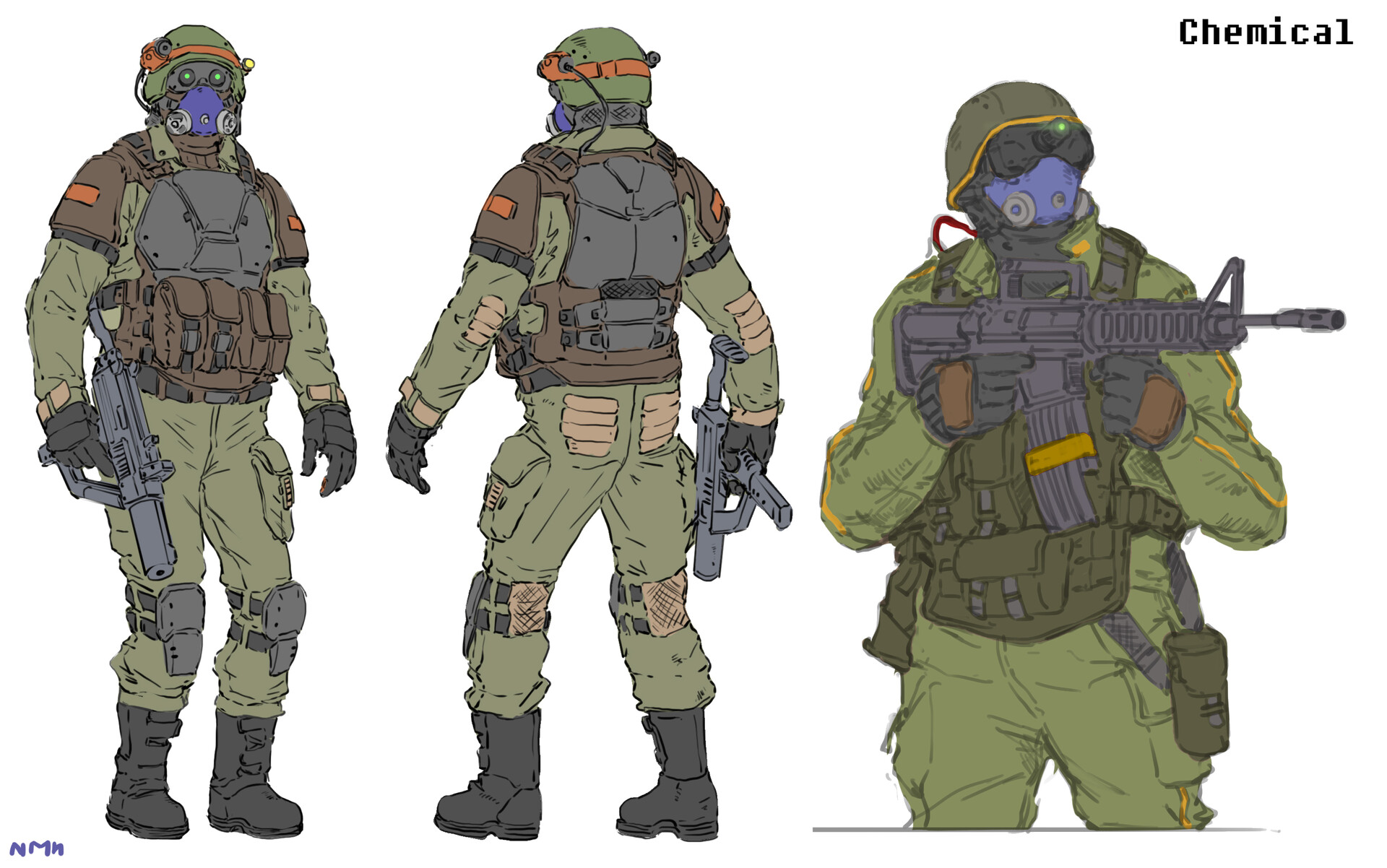 ArtStation - Soldier designs for game