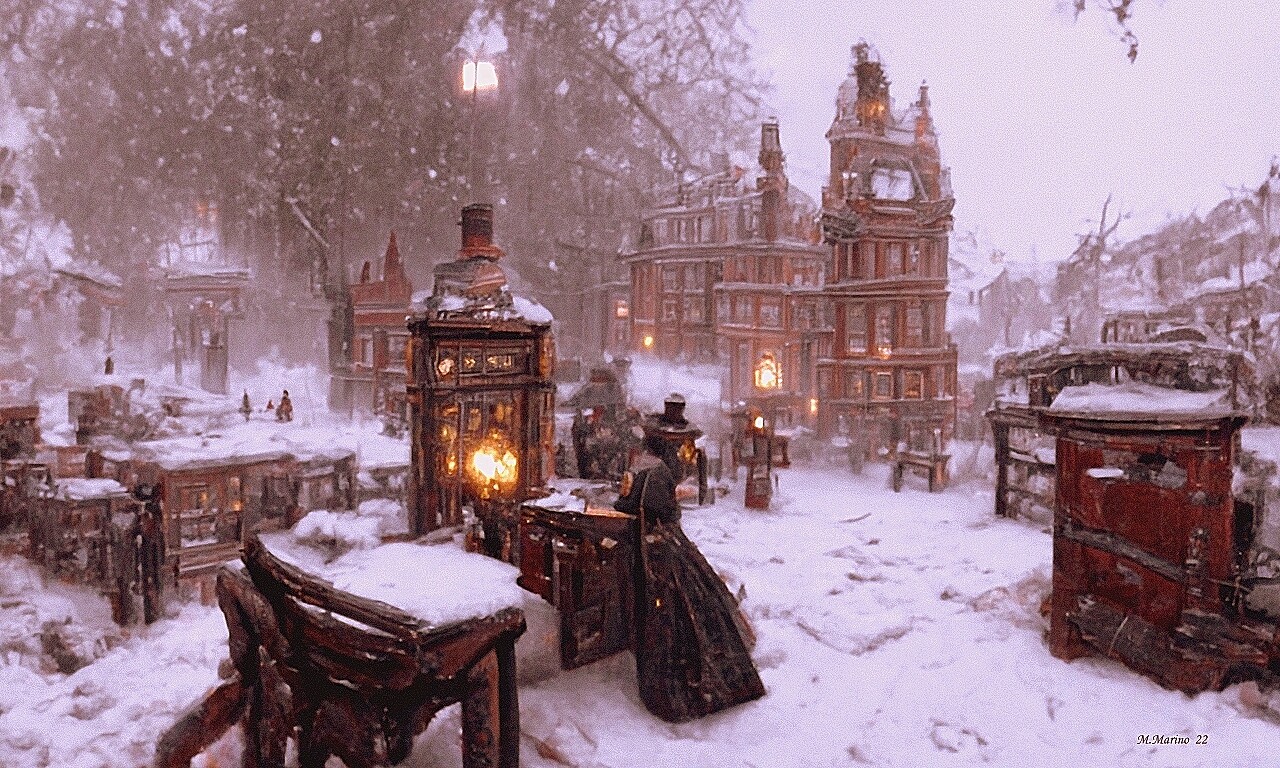 ArtStation - Victorian city in the winter