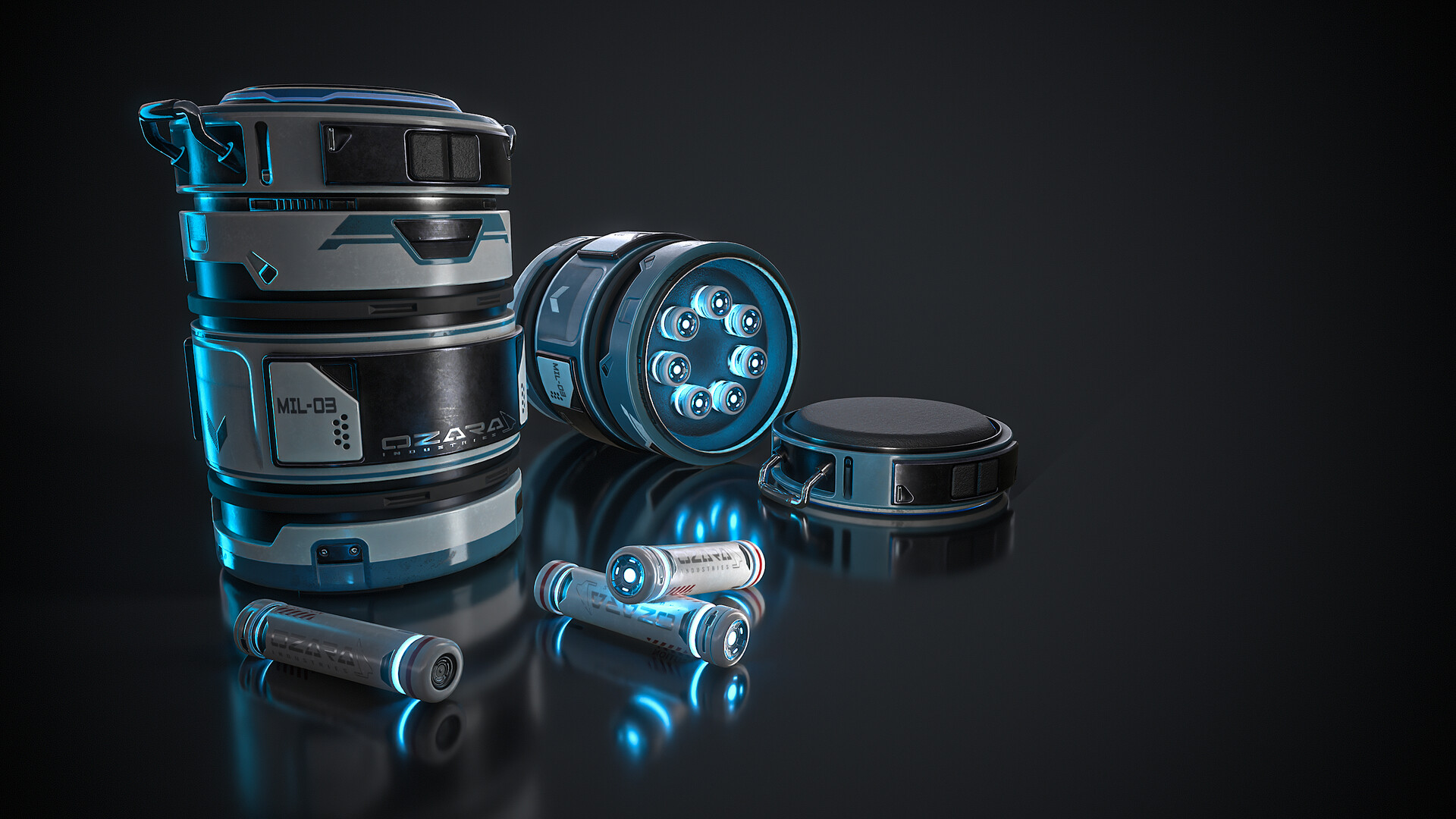ArtStation - Cylindrical Storage Crate - Futuristic Design