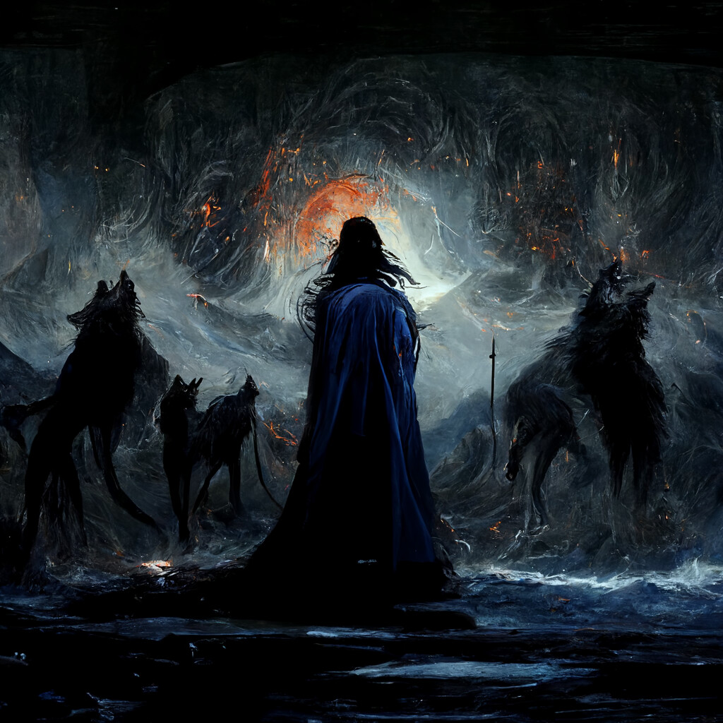ArtStation - Fingolfin Challenges Sauron in the Isle of Werewolves