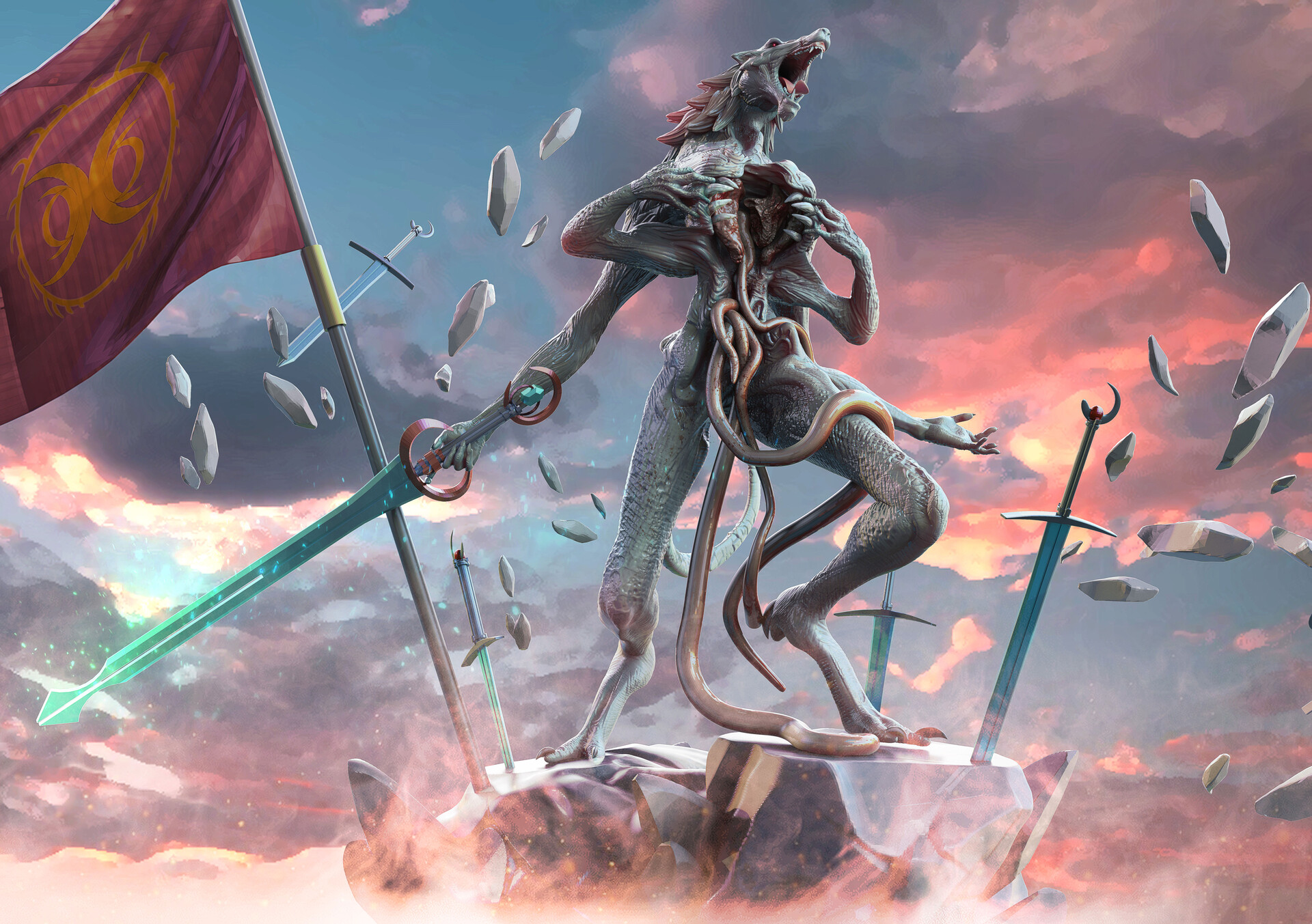 ArtStation - The Wolf and the Blade