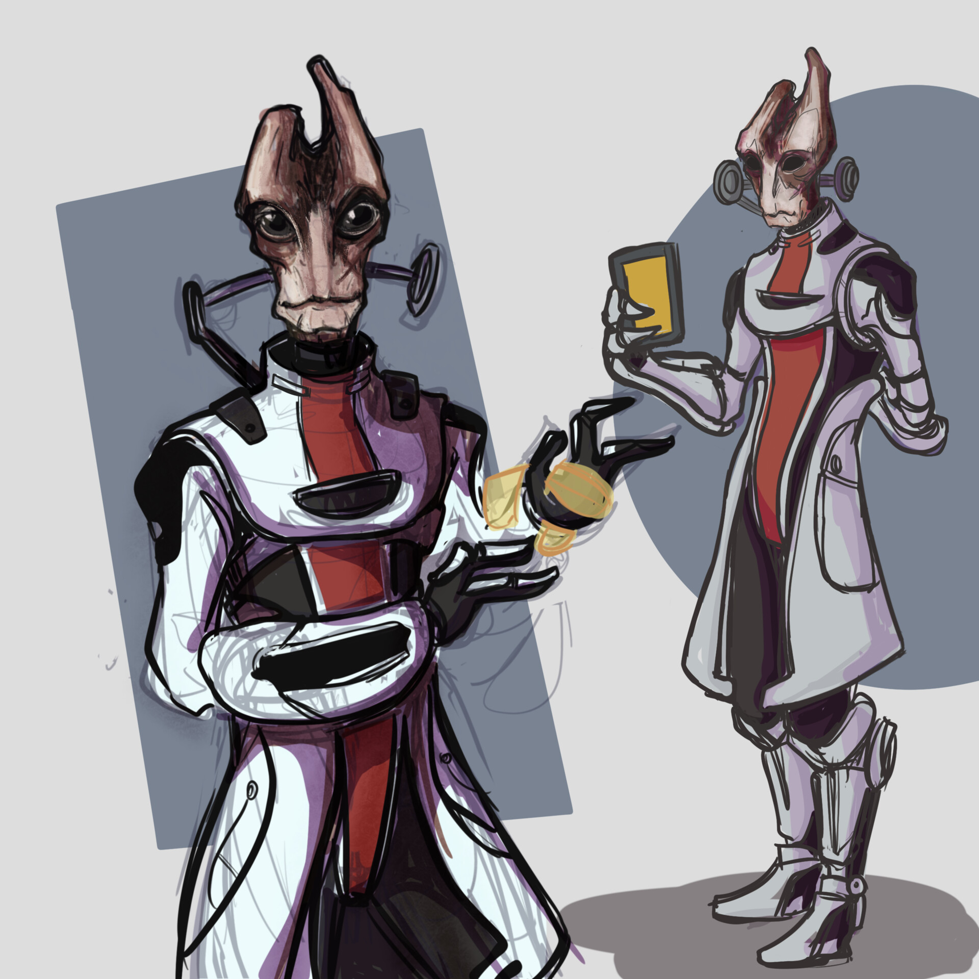 ArtStation - Mass Effect character studies