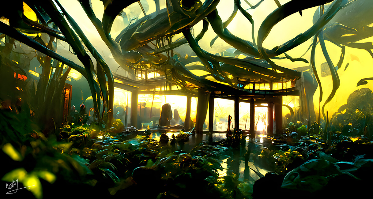 ArtStation - Forest Sci-fi Landscapes 007 - AI Art