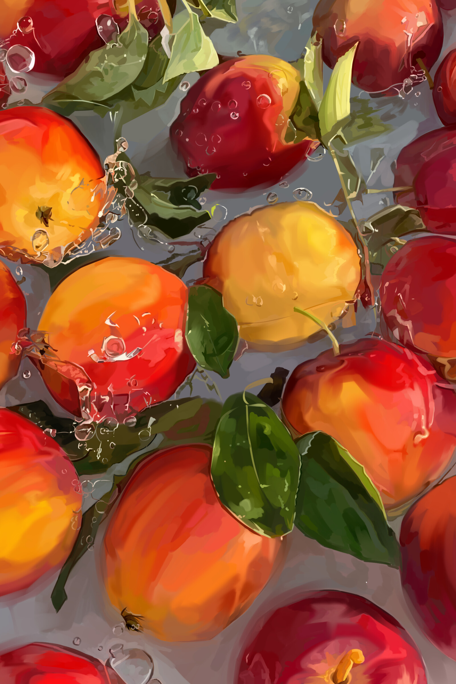 ArtStation - Study 69: Water and apples study - Apples in water