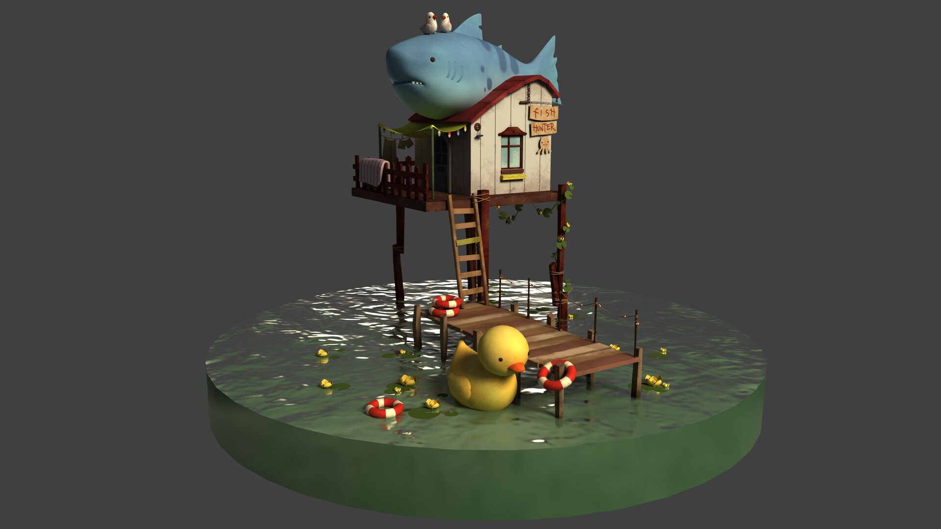 ArtStation - Fish Hunter (3D Model)