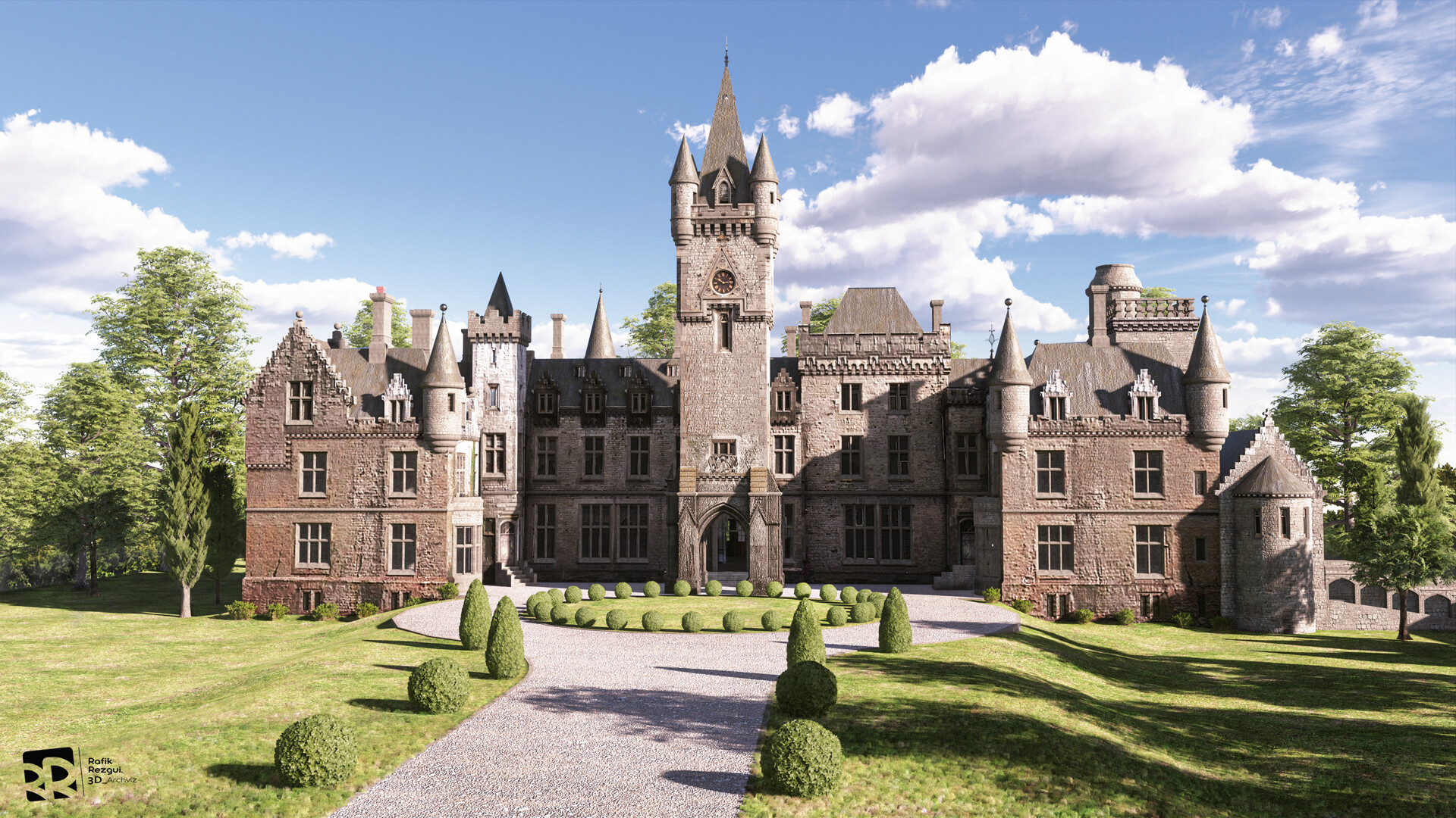 ArtStation - Exterior Scene Lighting practice 01