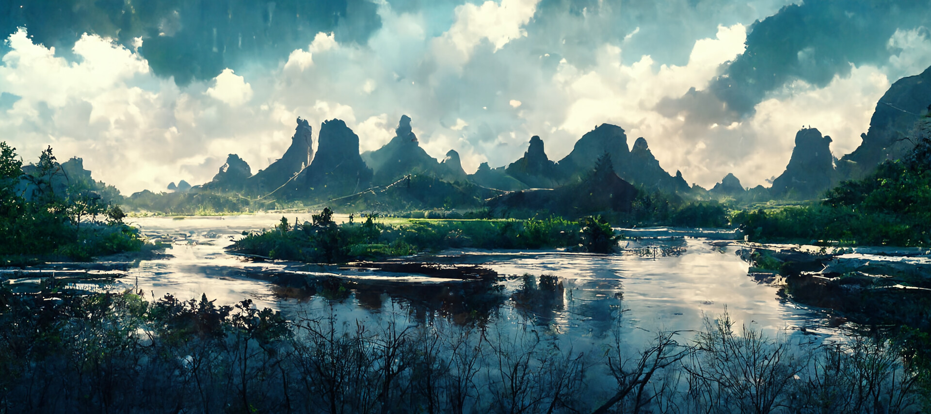 ZC - MidJourney AI Experiment - Fairy land vally