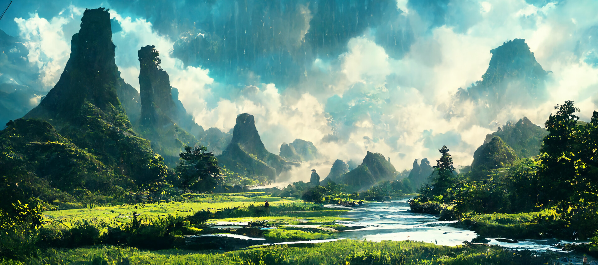 ZC - MidJourney AI Experiment - Fairy land vally