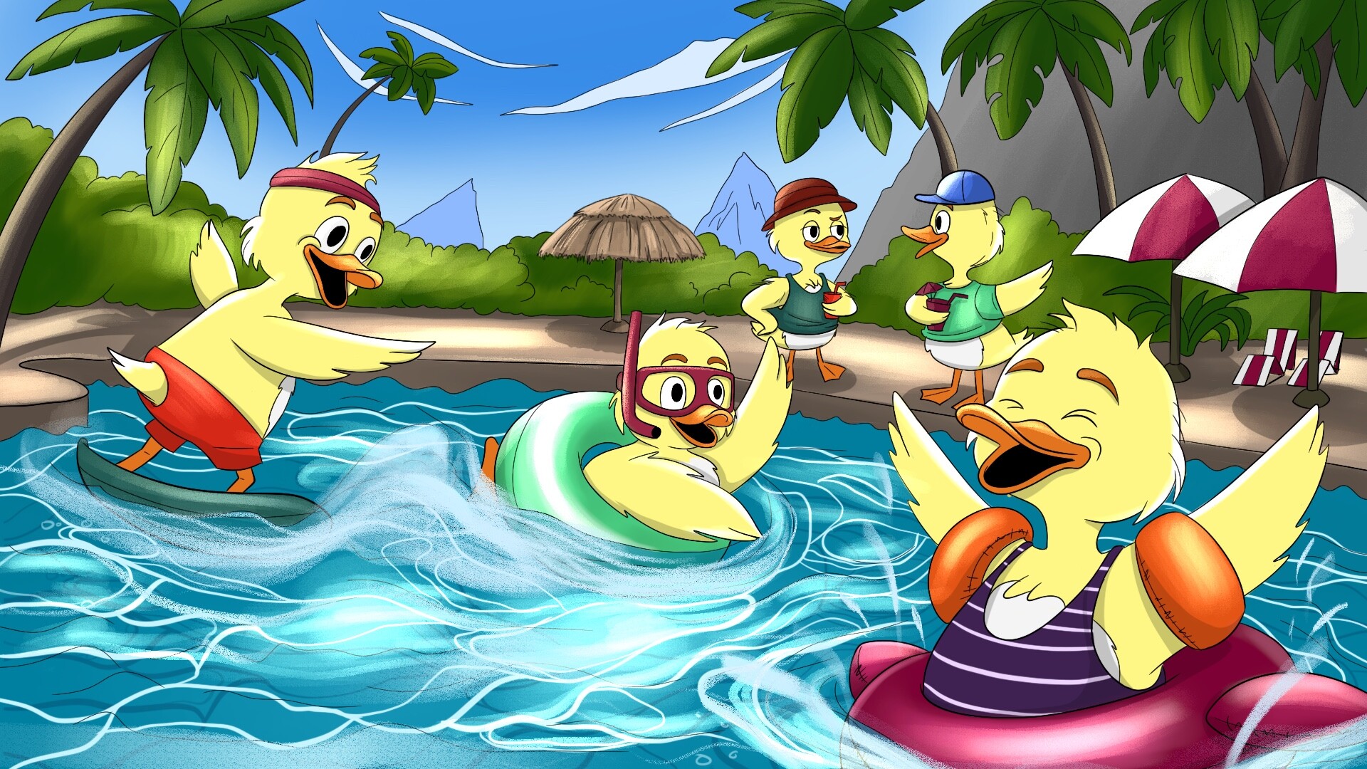 ArtStation - ducks in the pool