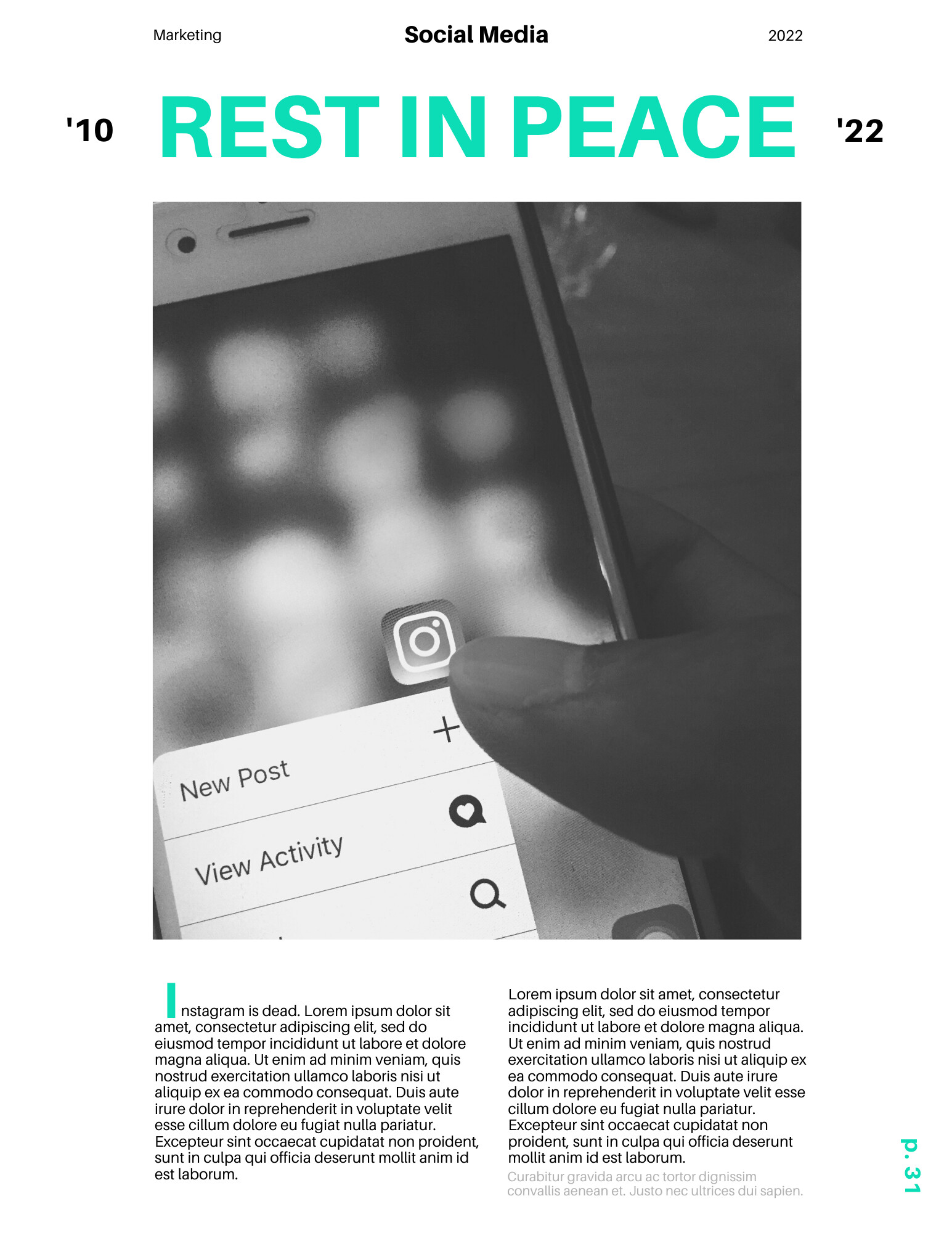 ArtStation - Digital Article Layout Example 1